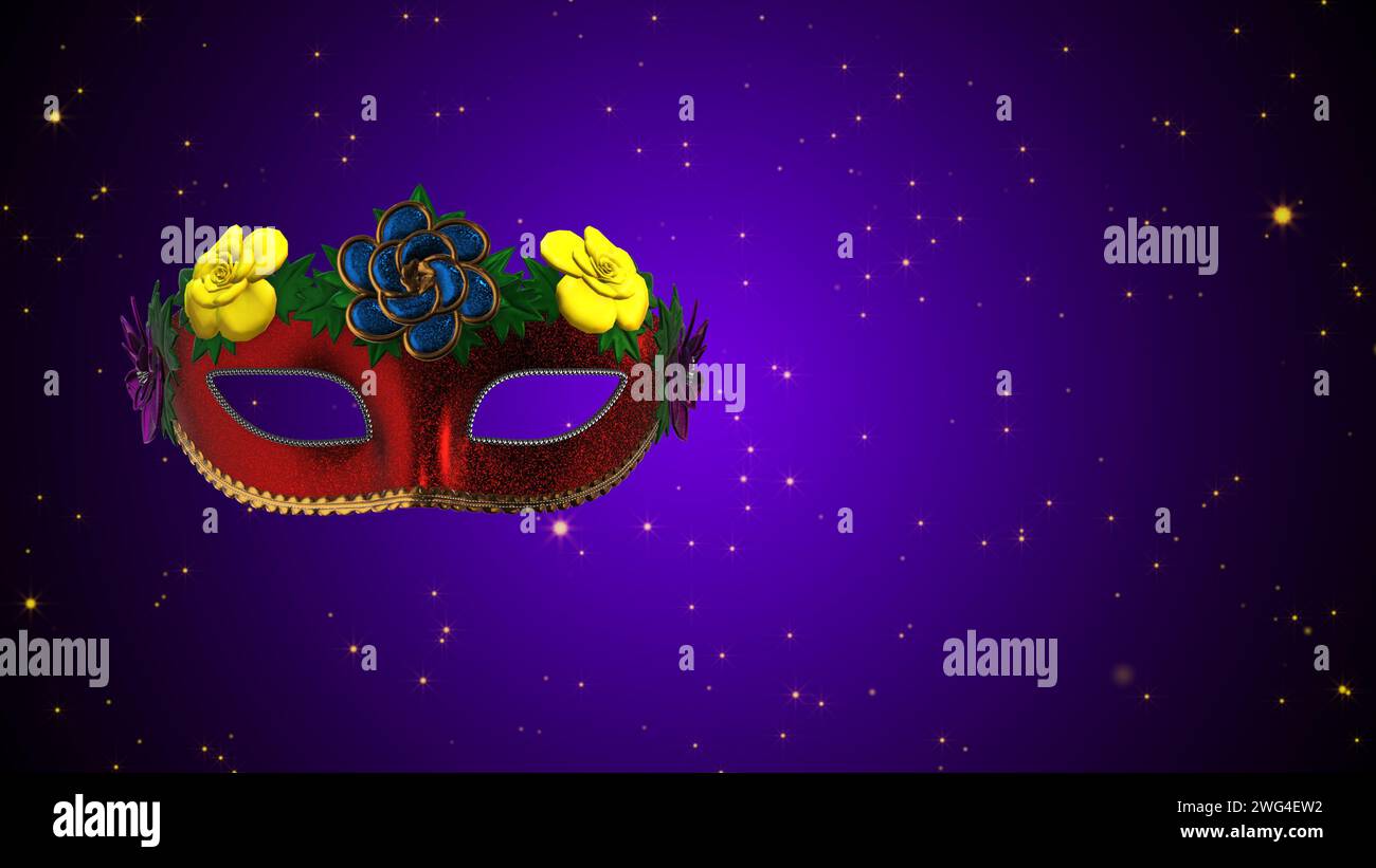 Brazilian Carnival Mask with sparkling lights Stock Photo - Alamy