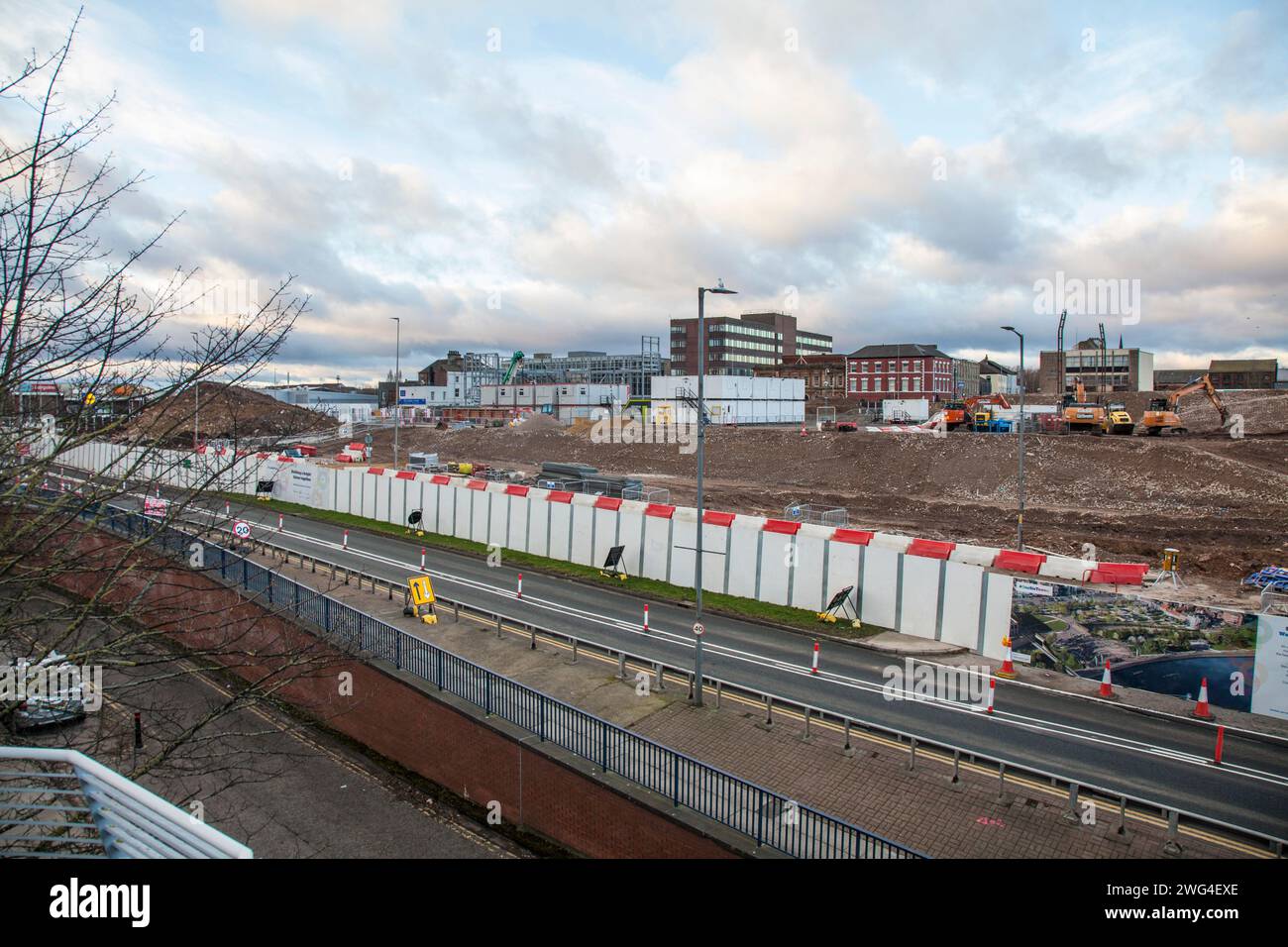 Stockton on Tees, UK. 3rd February 2024. Demolition work is nearing ...