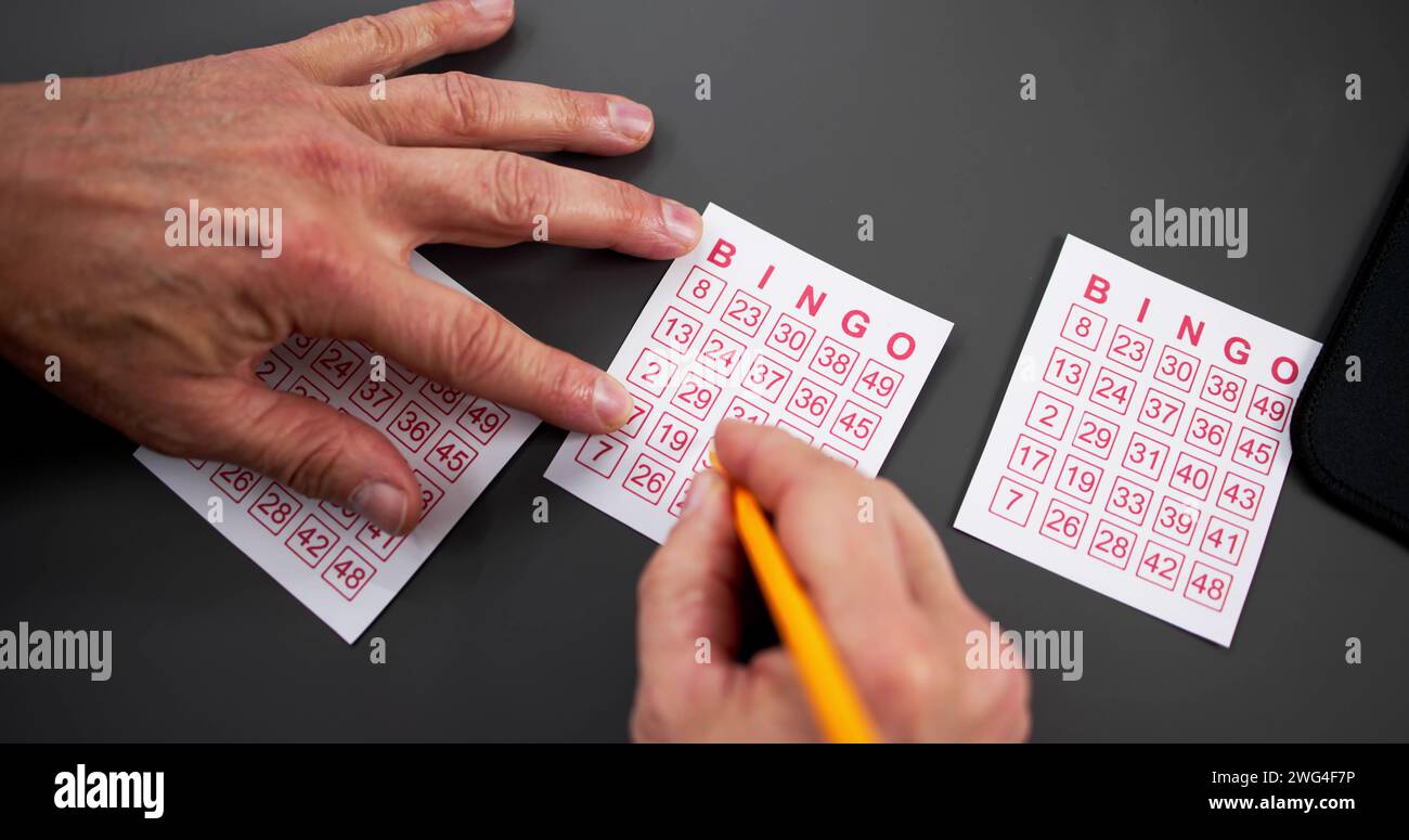 Man marking lottery numbers hi-res stock photography and images - Alamy