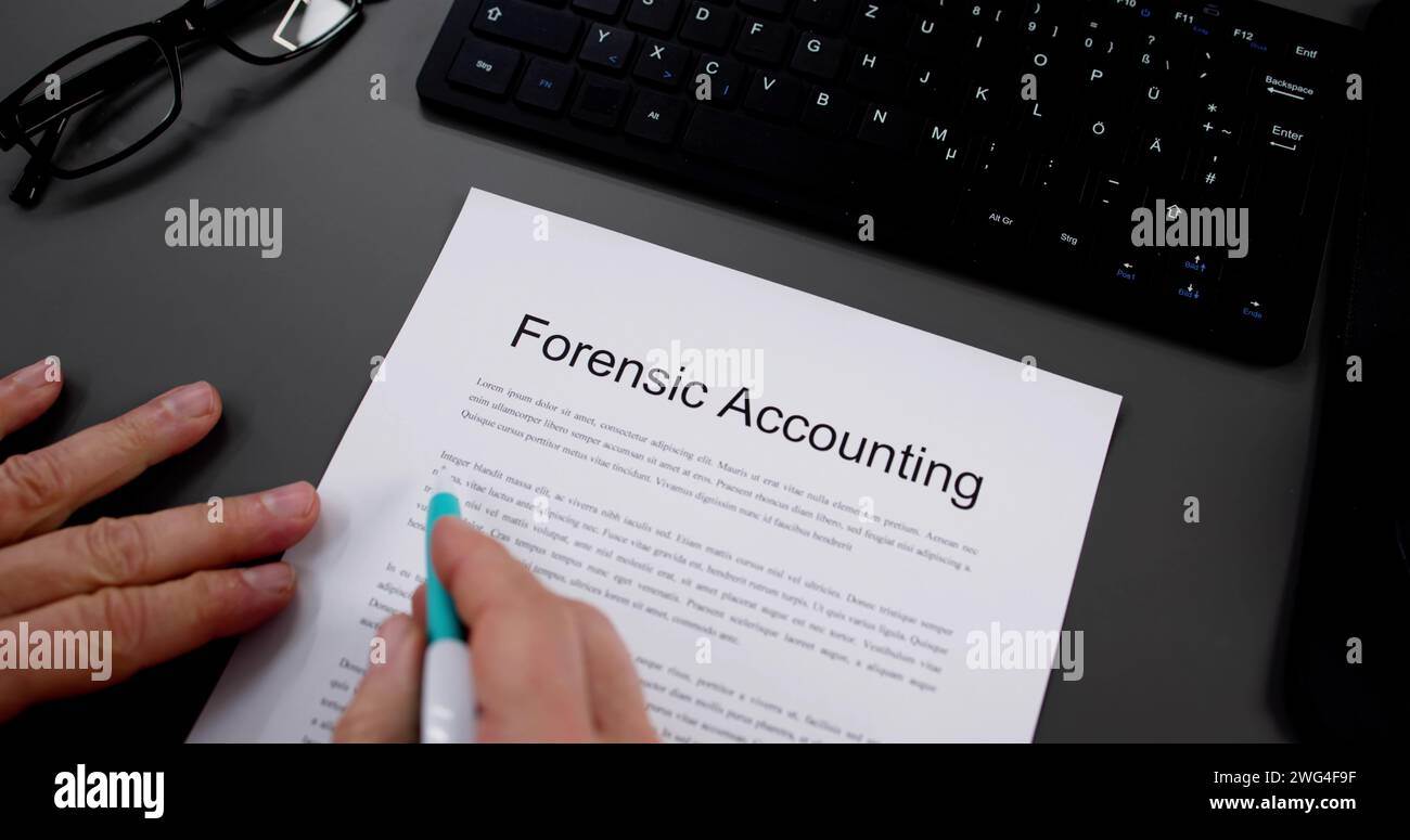Forensic Accountant Financial Audit And Fraud Investigation Stock Photo ...