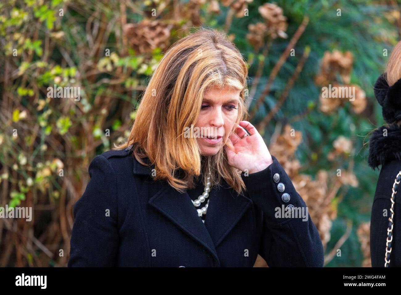 Pic shows: Derek Draper funeral 2.2.24 wife Kate Garraway seen here ...