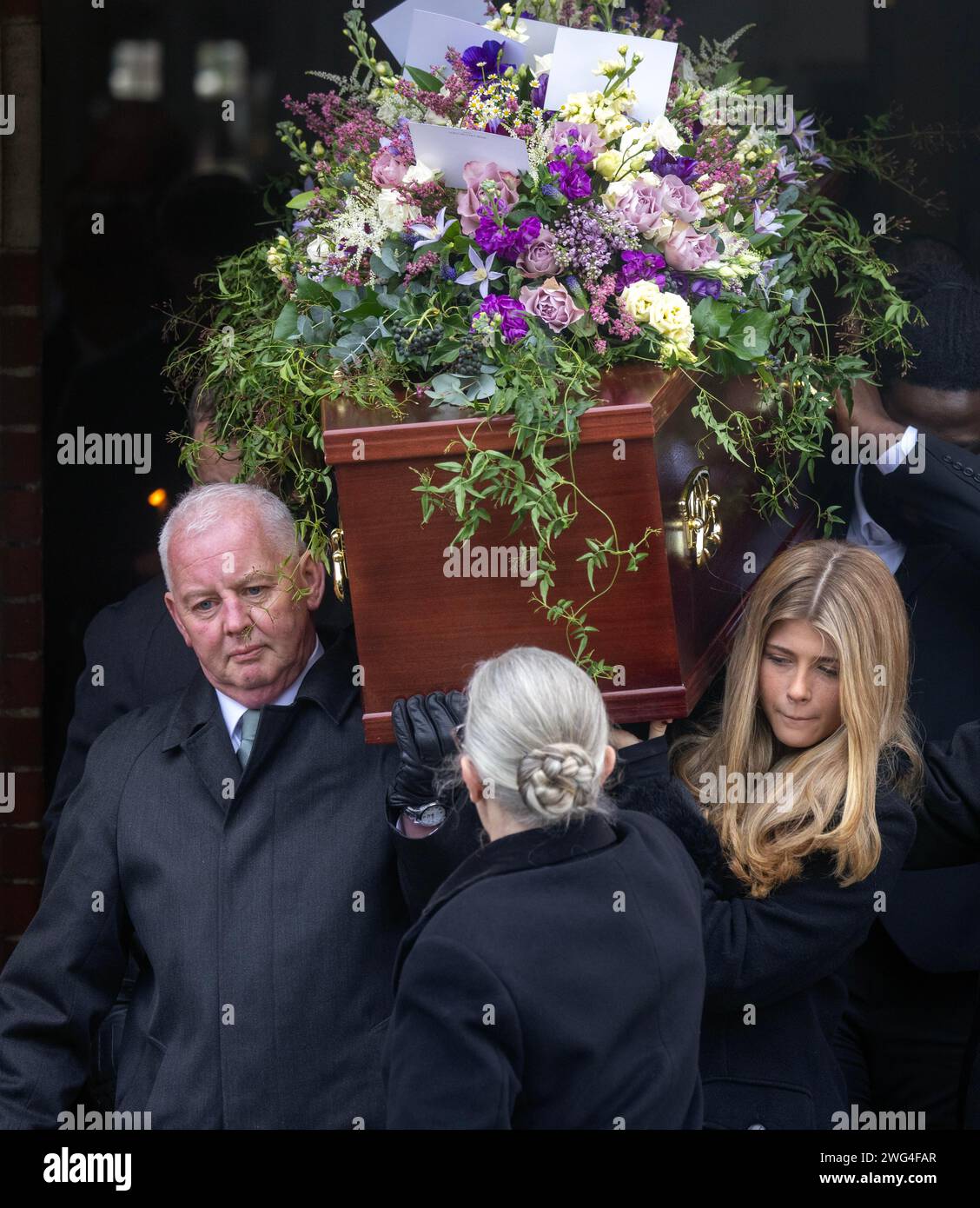 Pic shows: Derek Draper funeral 2.2.24 wife Kate Garraway’s and Derek’s ...