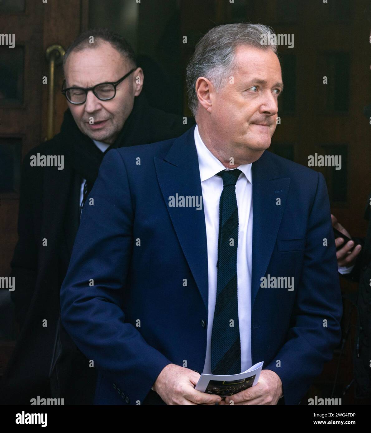 Pic shows: Derek Draper funeral 2.2.24 Mourners included Piers Morgan ...