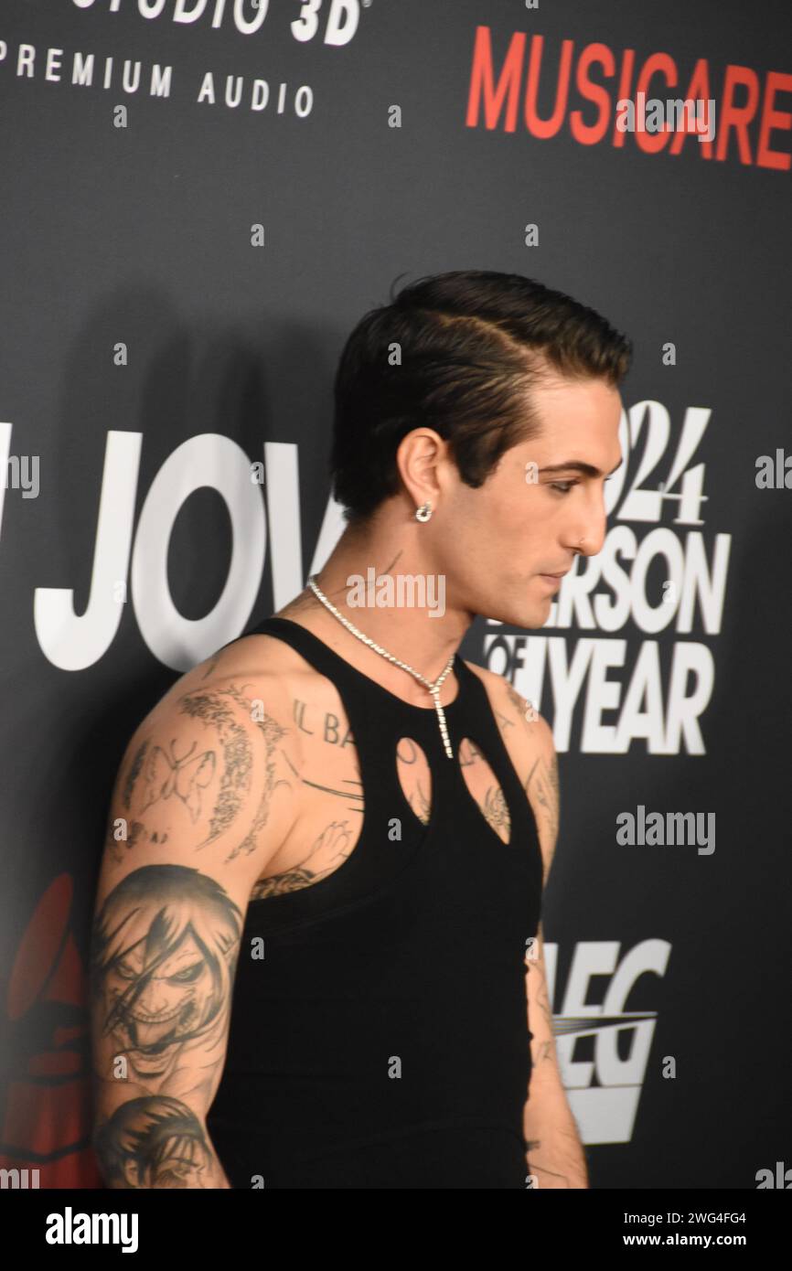 Los Angeles, California, USA 2nd February 2024 Singer/musician Domiano ...
