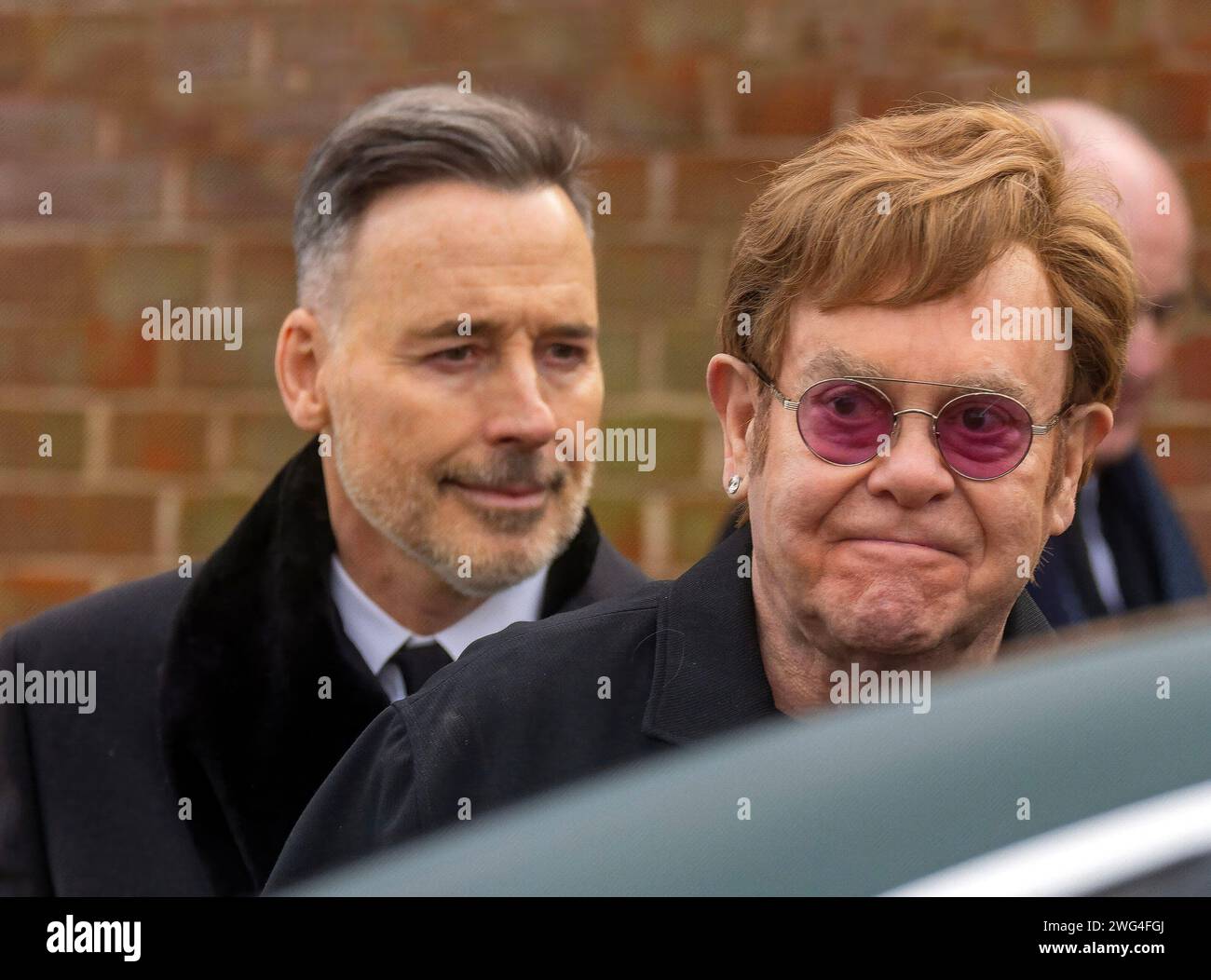 Pic shows: Derek Draper funeral 2.2.24 Frail and needing a handing ...