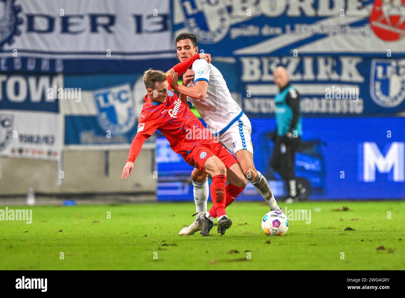 2. Bundesliga - 1. FC Magdeburg - Holstein Kiel am 02.02.2024 in der ...
