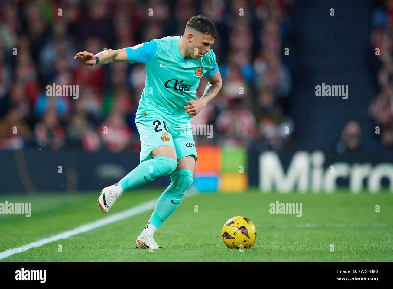 Giovanni Gonzalez of RCD Mallorca in action during the LaLiga EA Sports ...