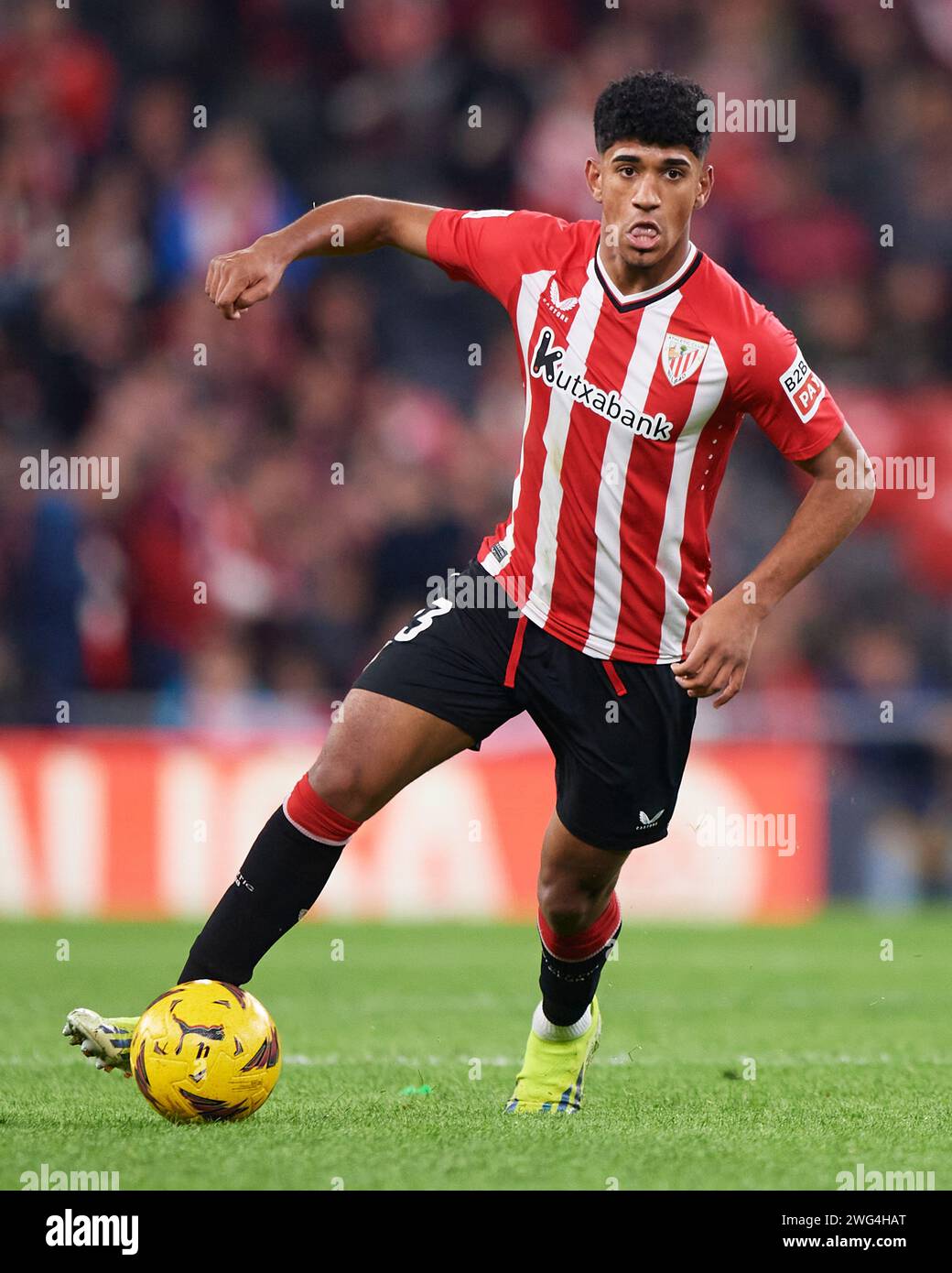 Adu Ares of Athletic Club in action during the LaLiga EA Sports match ...