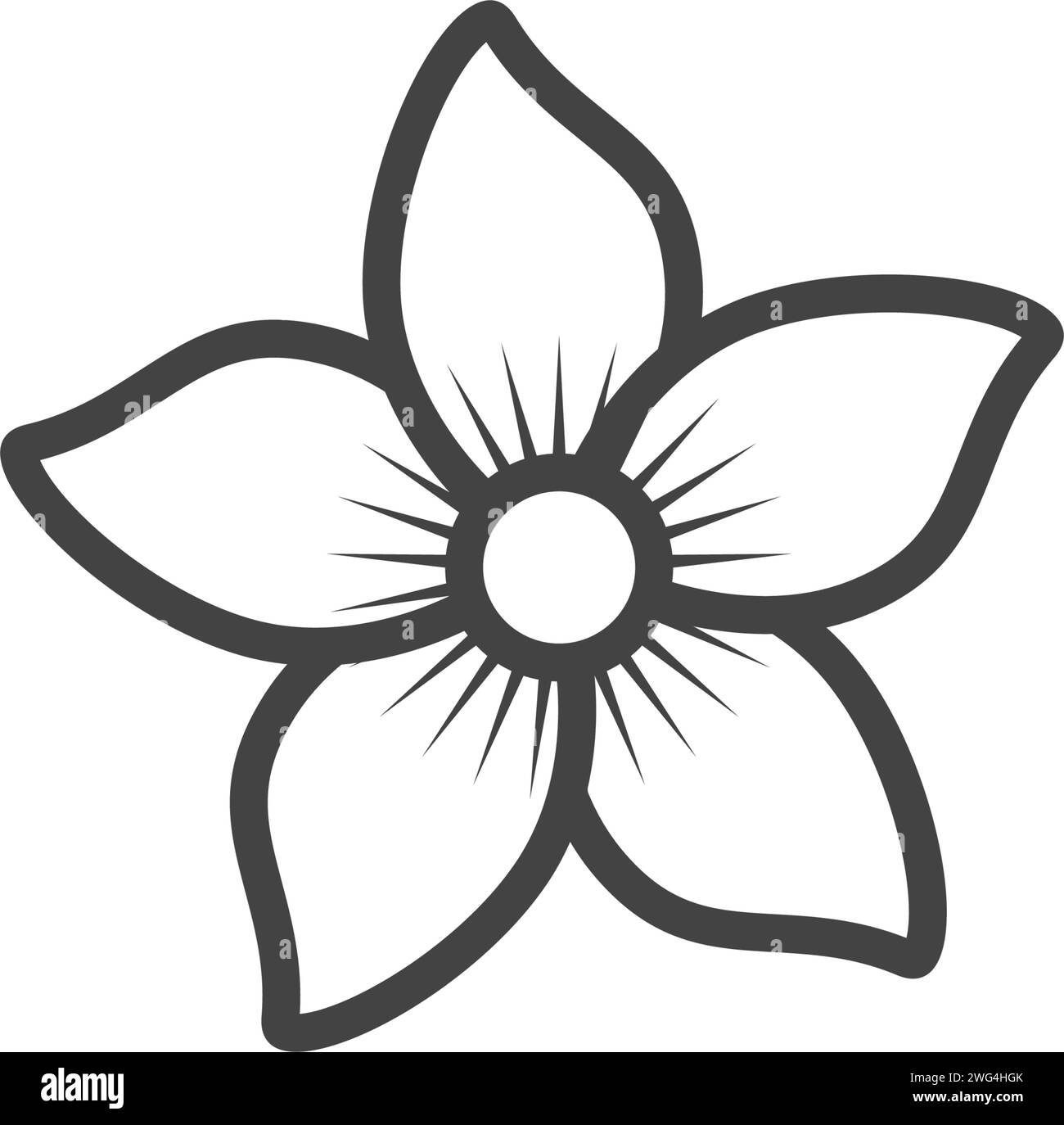 Jasmine flower icon vector illustration design logo template Stock ...