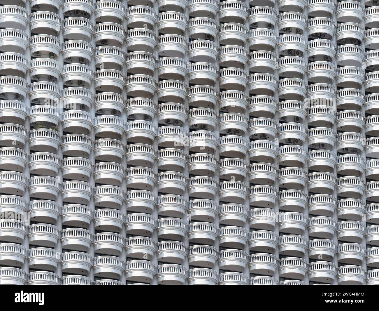 Vintage style balconies on a large apartment building Stock Photo - Alamy