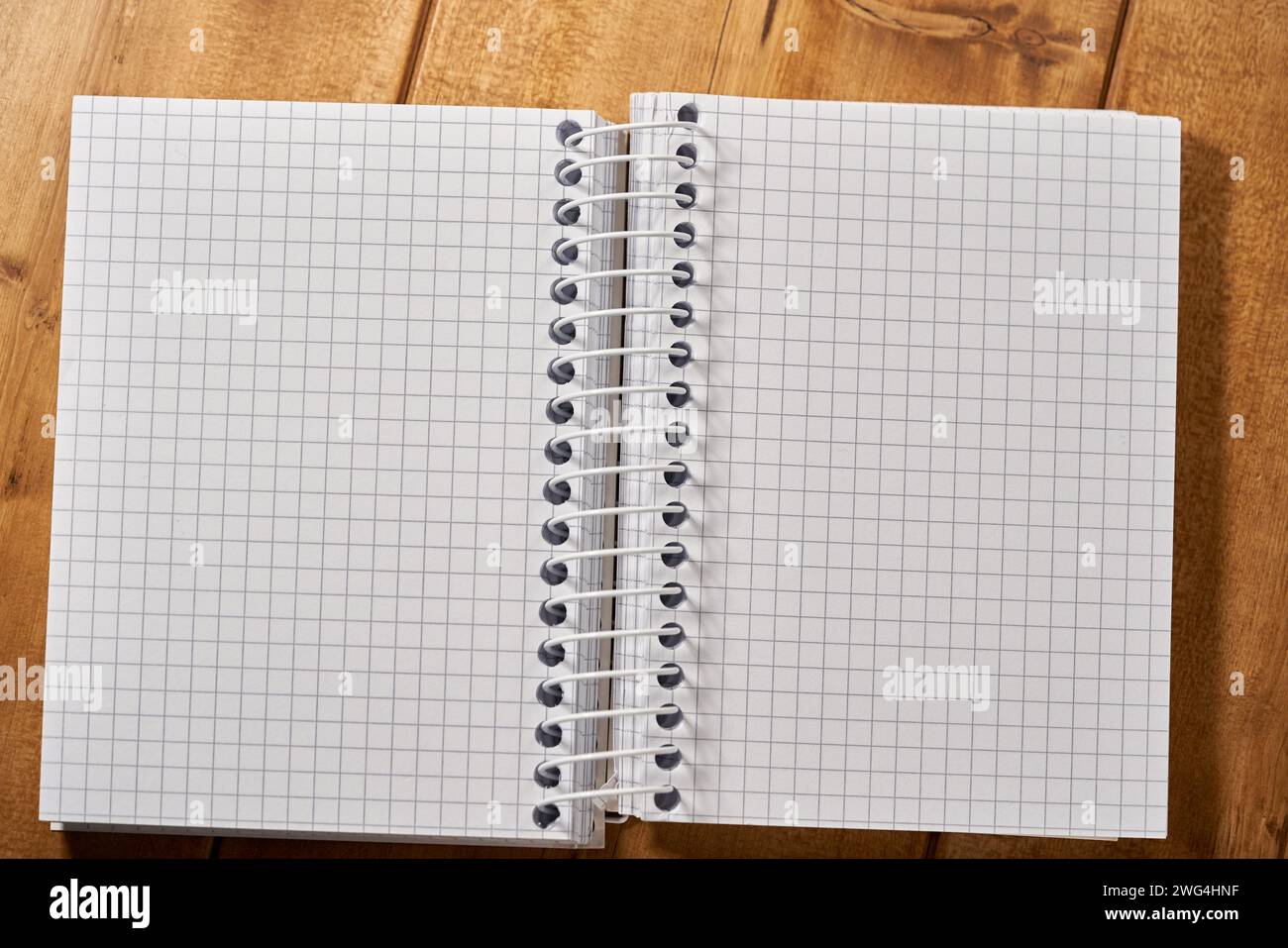 Spiral notebook checkered close up, close up Stock Photo - Alamy