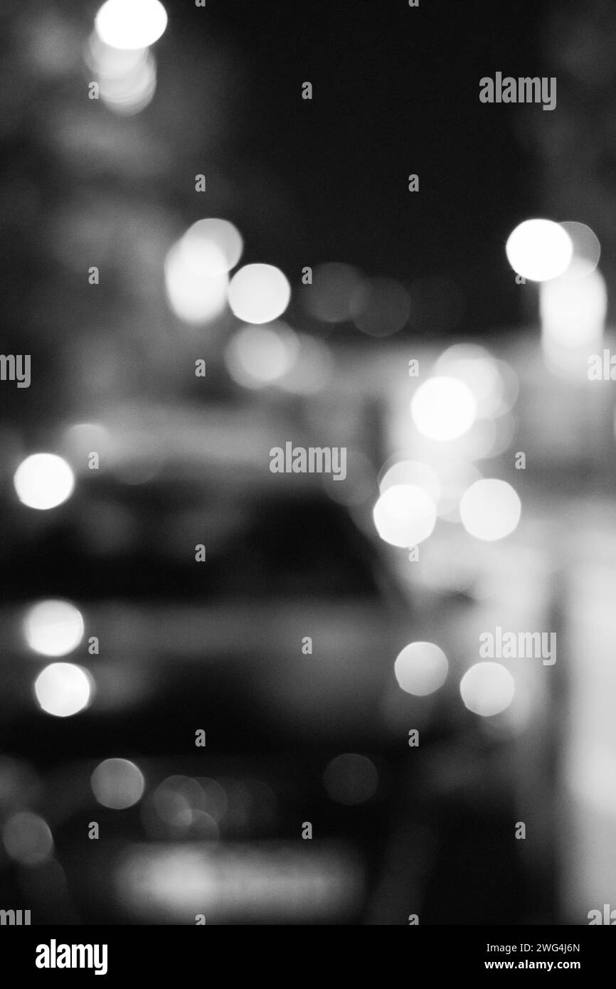 black and white abstract and artistic themed shake effect, night street ...