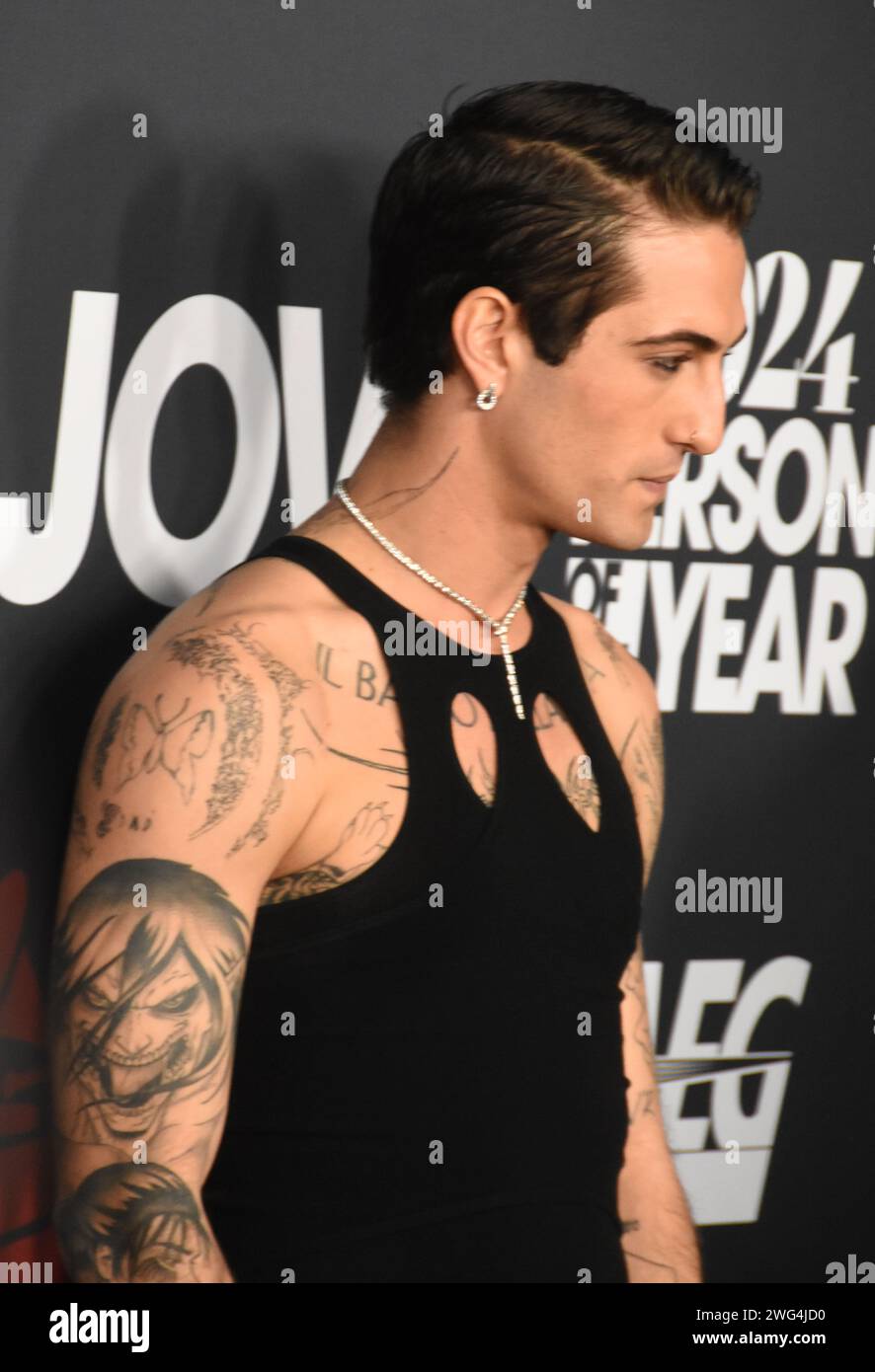 Los Angeles, California, USA 2nd February 2024 Singer/musician Domiano ...