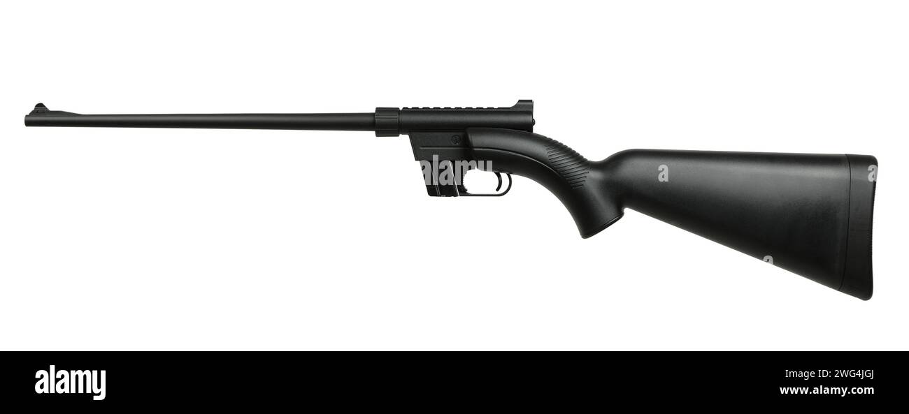 Small-bore bolt rifle in a plastic stock of .22lr. Small rifled weapon ...