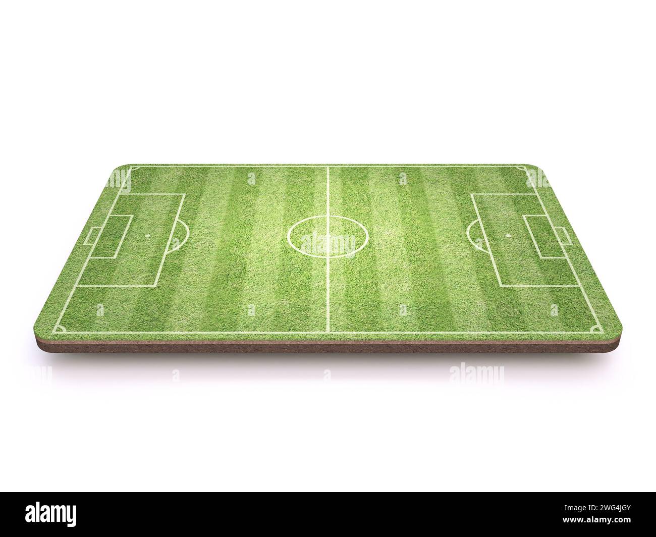 Football Soccer playground Side view 3D rendering illustration isolated ...