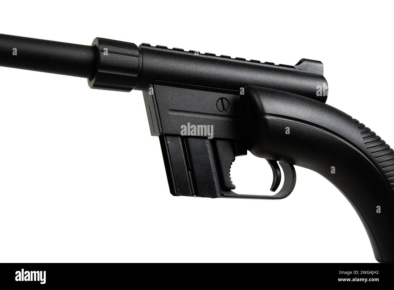 Small-bore bolt rifle in a plastic stock of .22lr. Small rifled weapon ...