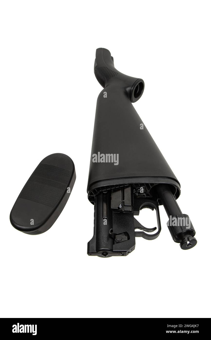 Small-bore bolt rifle in a plastic stock of .22lr. Small rifled weapon ...