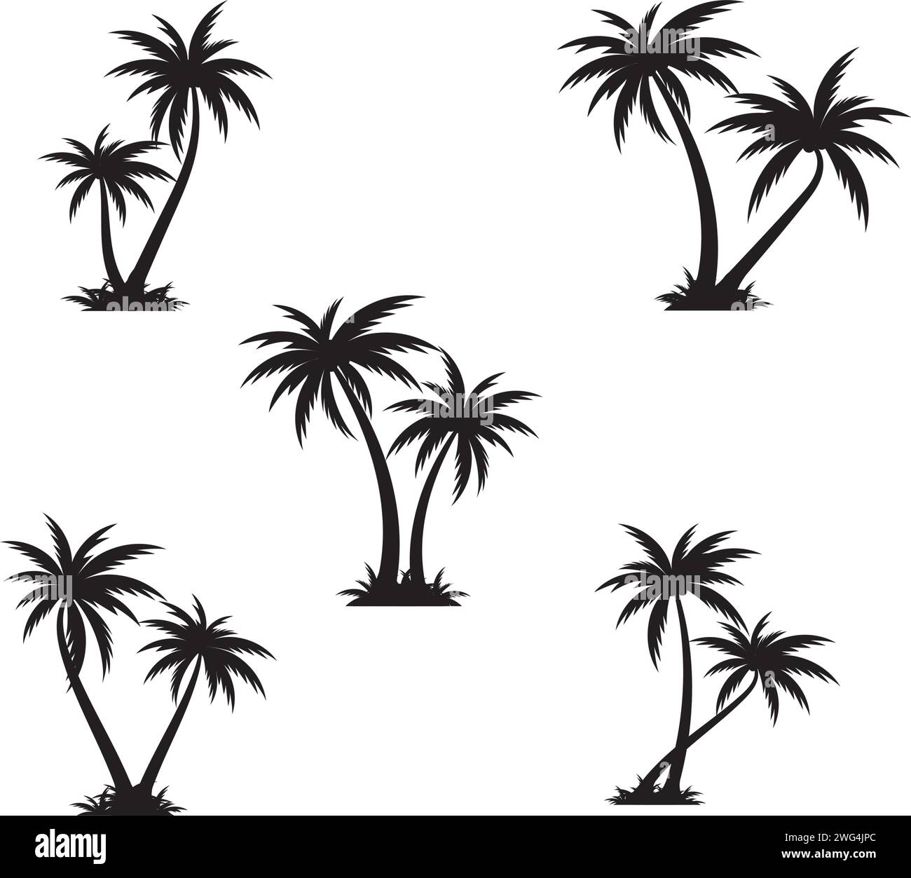 Palm tree summer icon template vector illustration Stock Vector Image ...