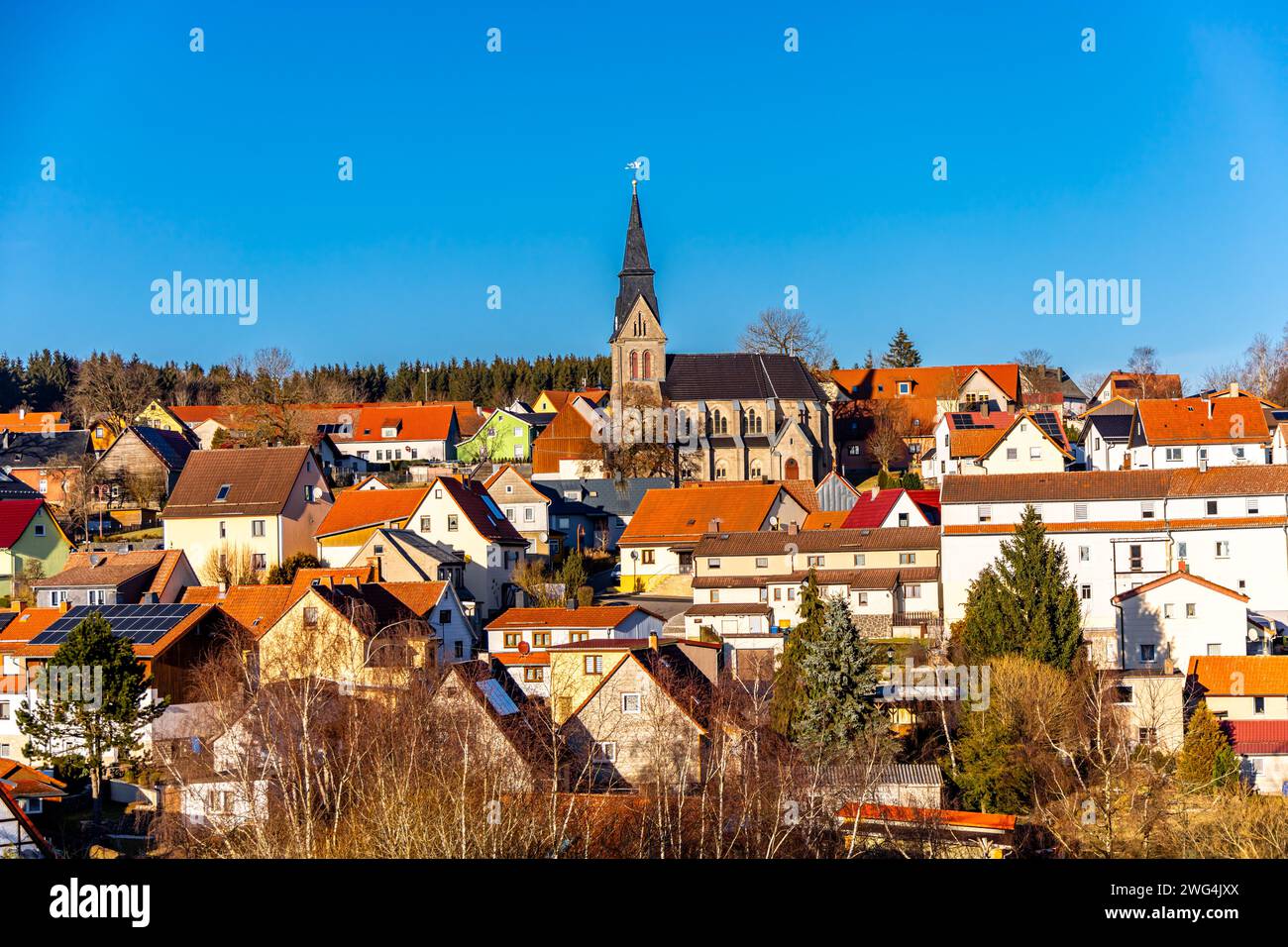 Short winter hike on a beautiful sunny day along the former border ...