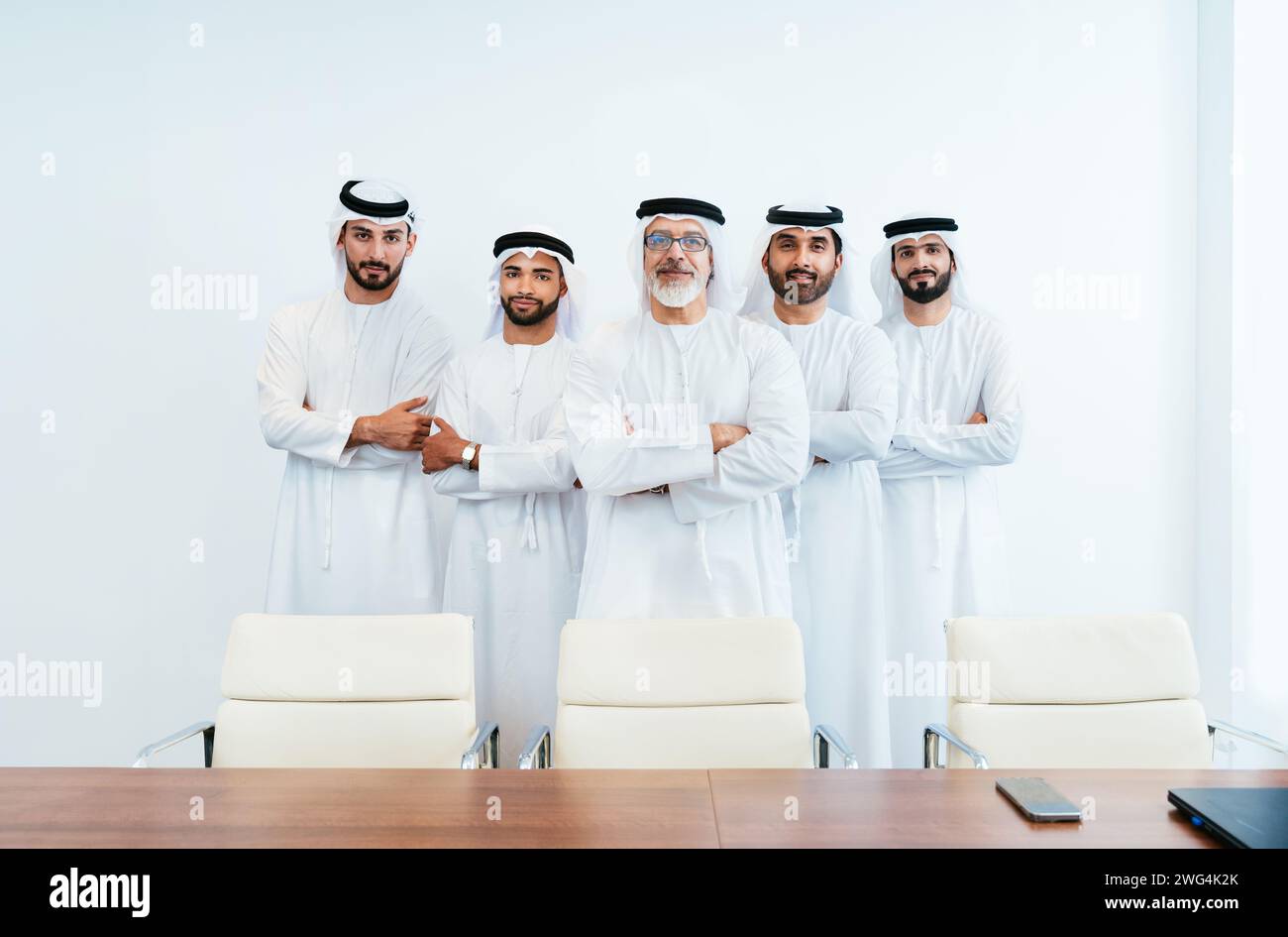 Group of corporate arab businessmen meeting in the office - Middle ...