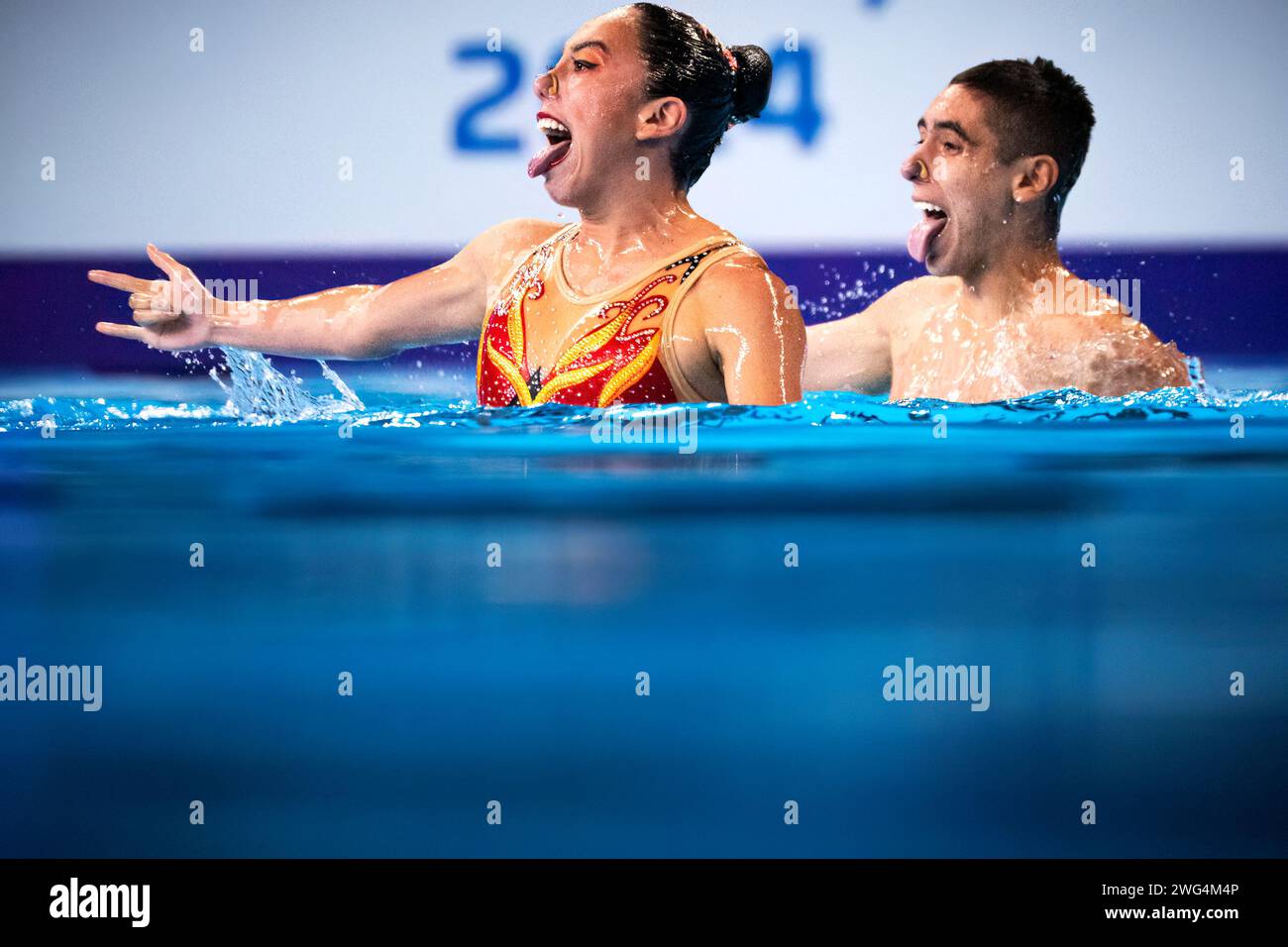 Miranda Barrera Jimenez and Diego Villalobos Carrillo of Mexico compete ...