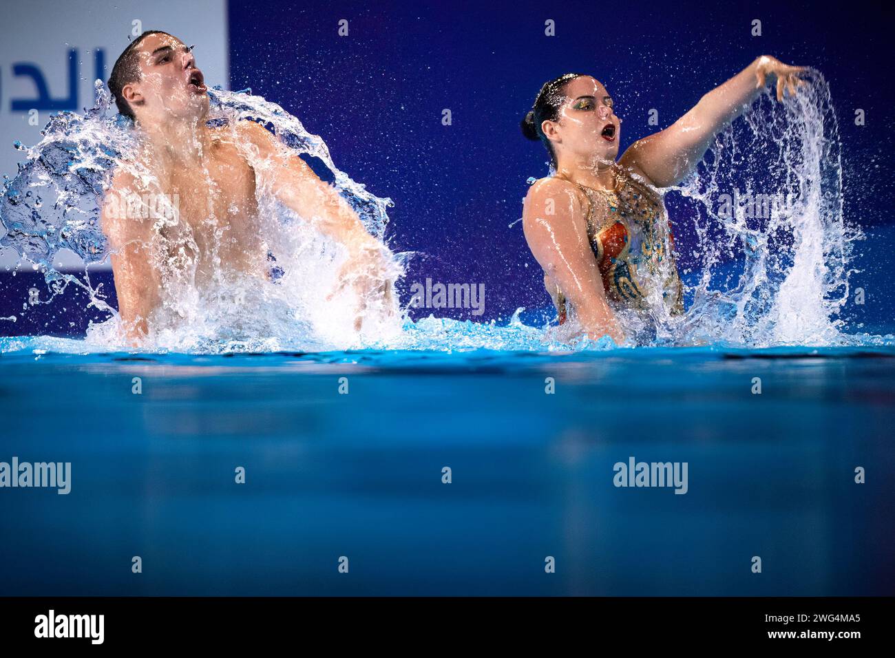 Doha, Qatar. 03rd Feb, 2024. Jelena Kontic and Ivan Martinovic of ...