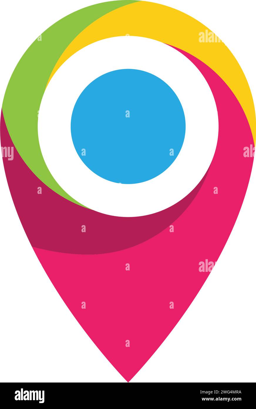 Location point icon logo vector illustration design Stock Vector Image ...