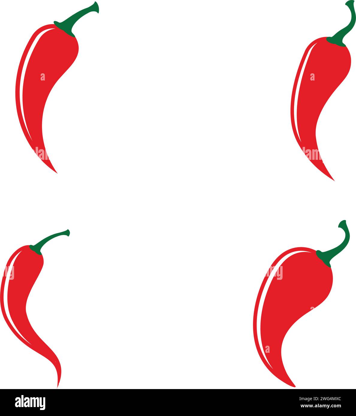 Red hot natural chili icon Template vector Illustration Stock Vector ...