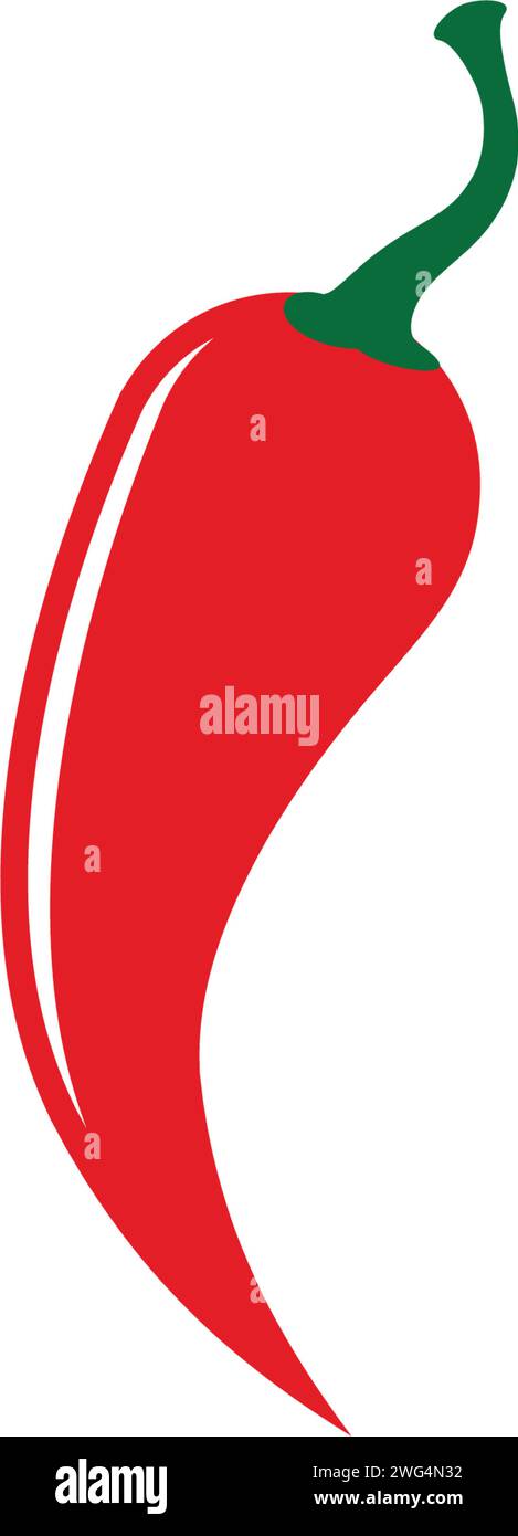 Red hot natural chili icon Template vector Illustration Stock Vector ...