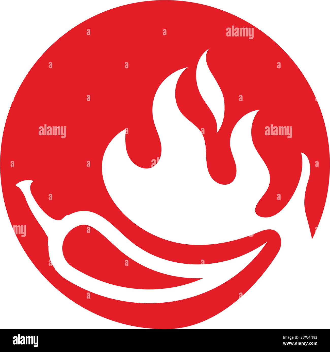 Red hot natural chili icon Template vector Illustration Stock Vector ...