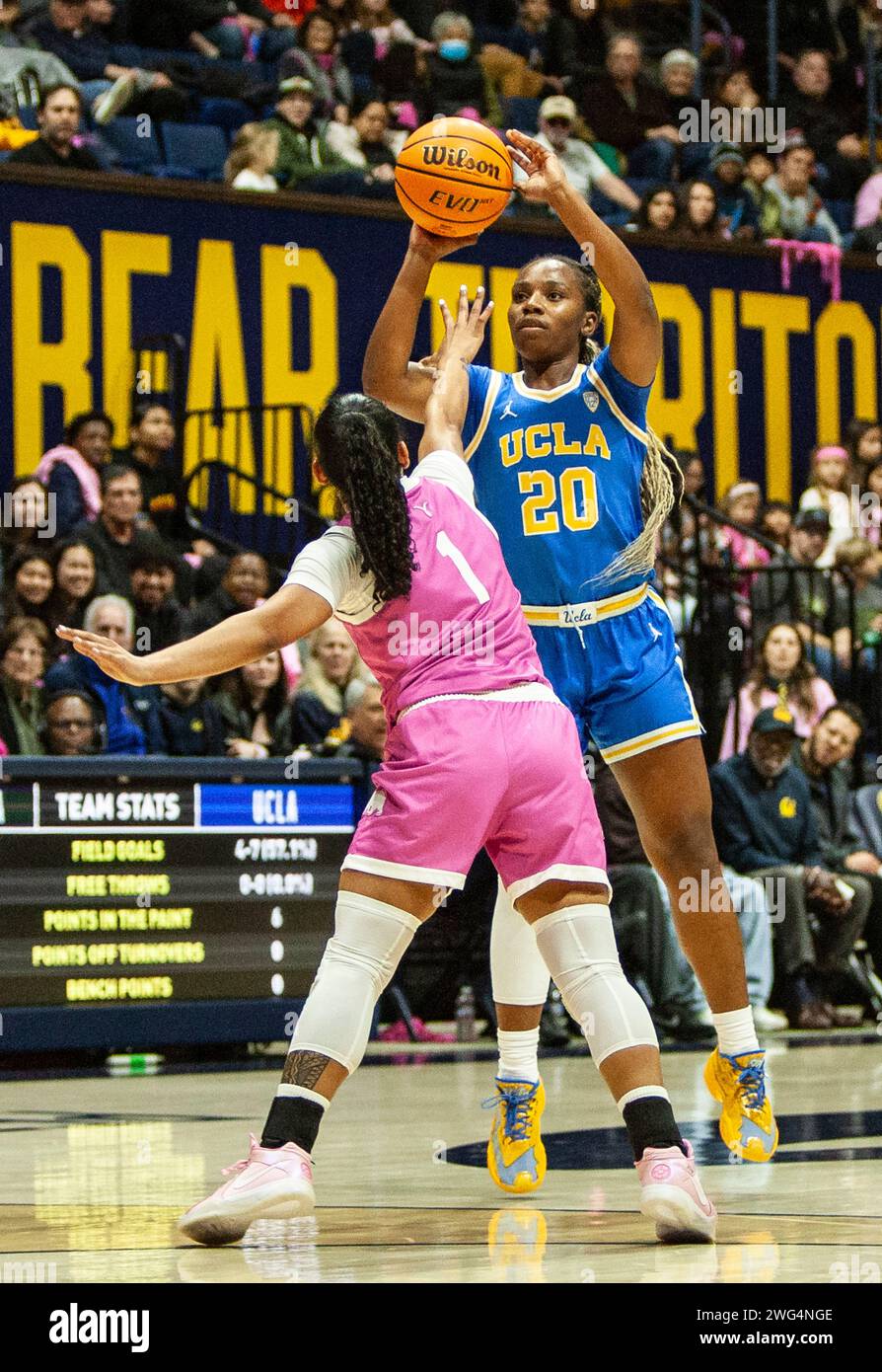 February 02 2024 Berkeley, CA U.S.A. UCLA guard Charisma Osborne (20 ...