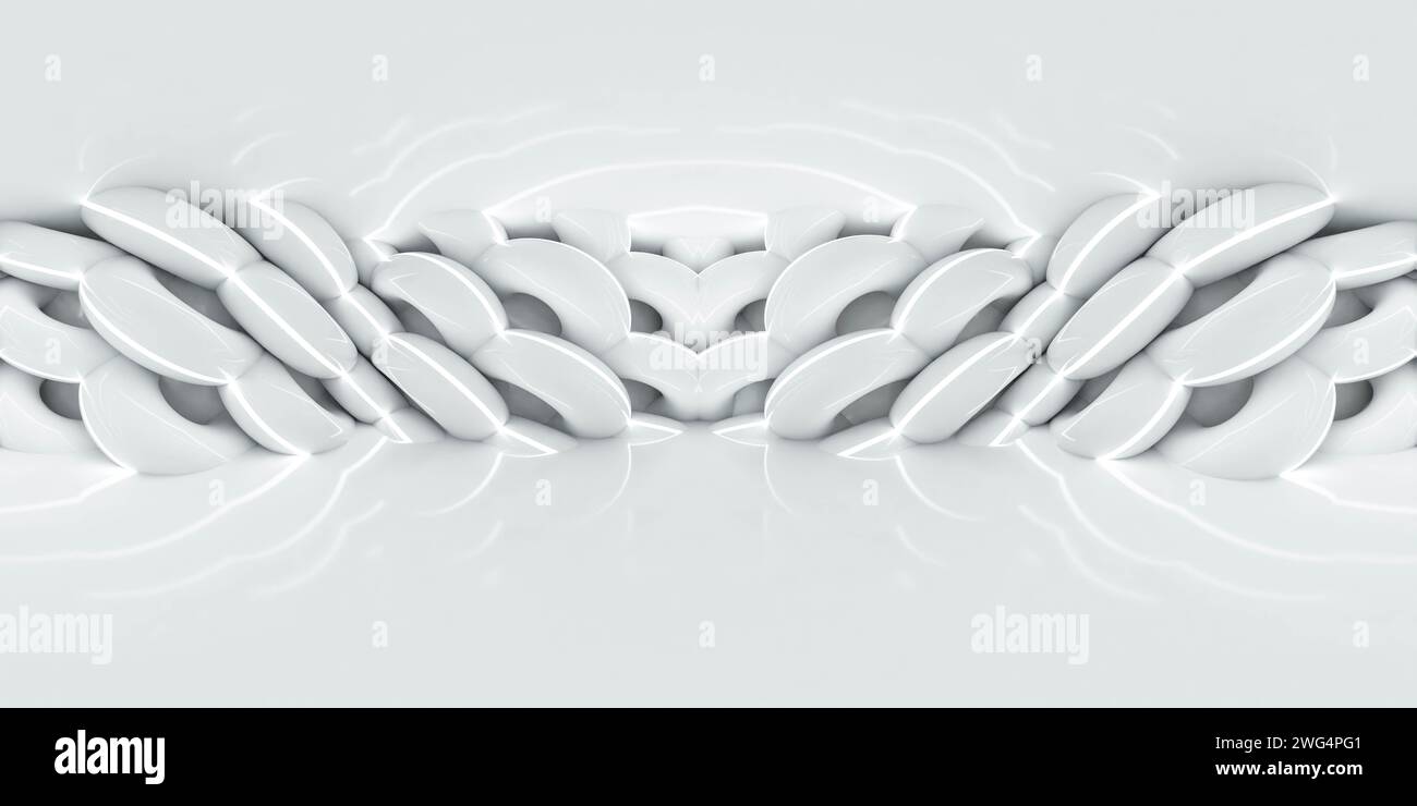 white empty abstract futuristic room 360 panorama vr environment map ...