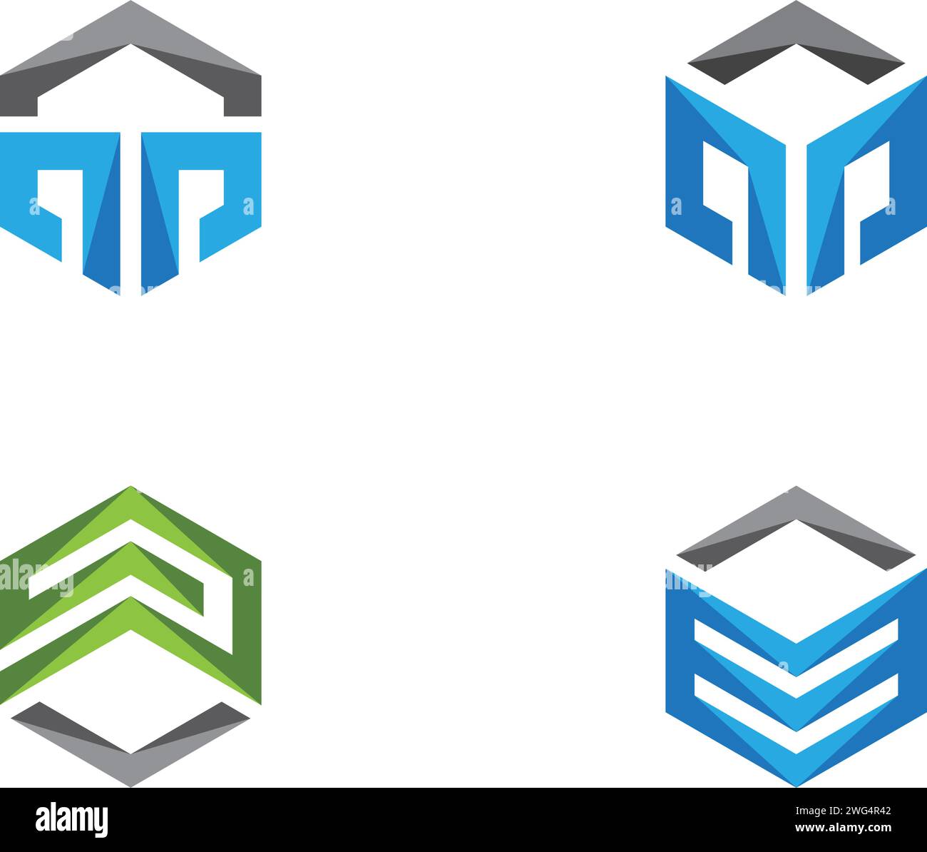 Hexagon Logo illustration Icon Vector Template Stock Vector Image & Art ...