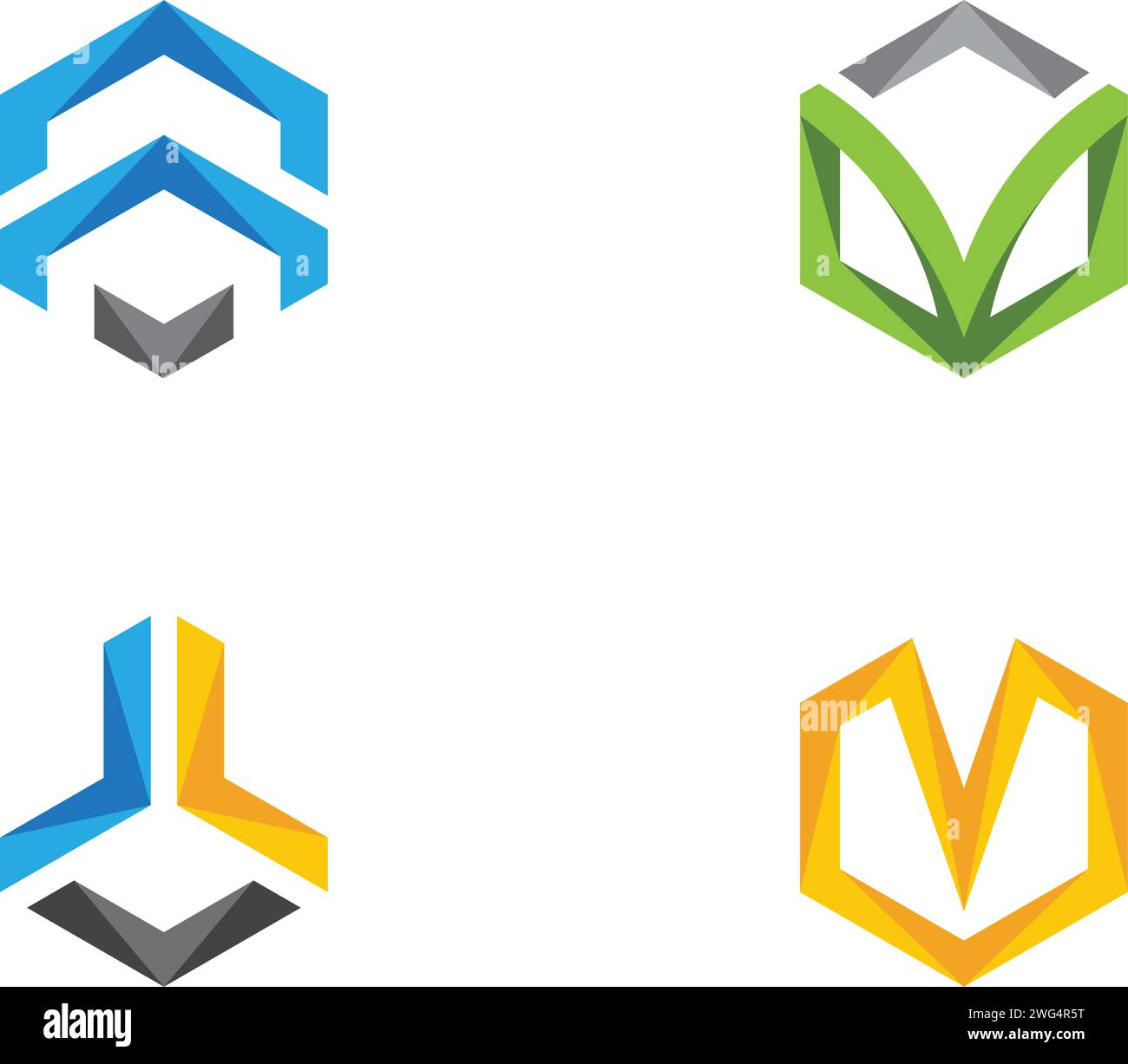 Hexagon logo Stock Vector Images - Alamy