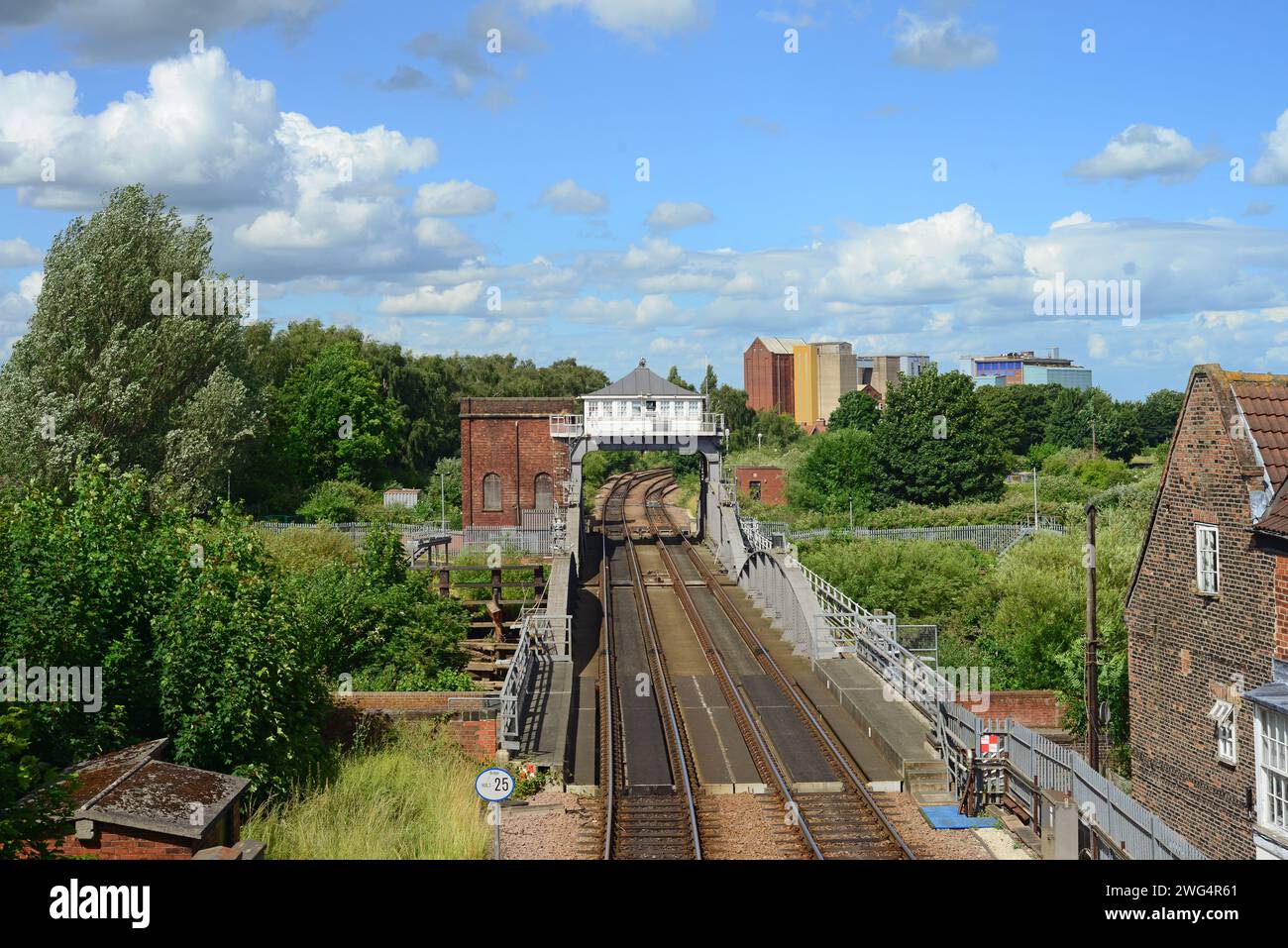 trans pennine express train crossing vintage selby rail bridge built in ...