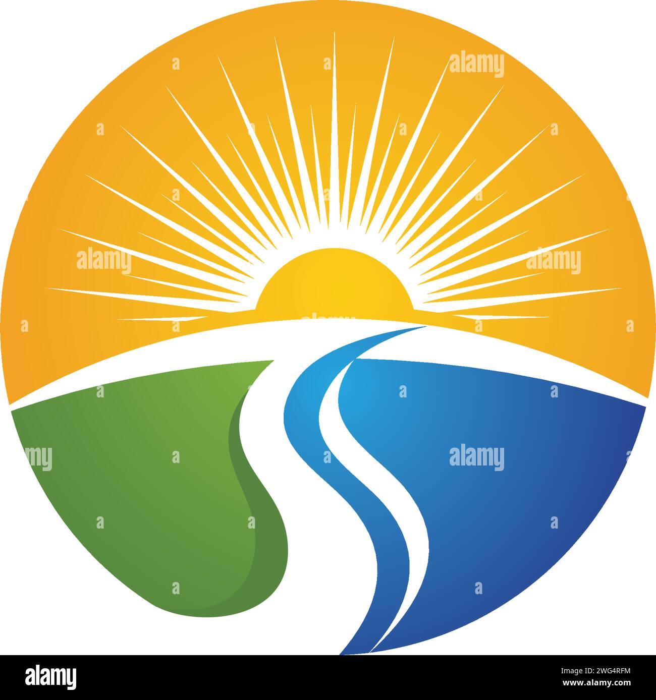 River Logo Template vector icon illustration design Stock Vector Image ...