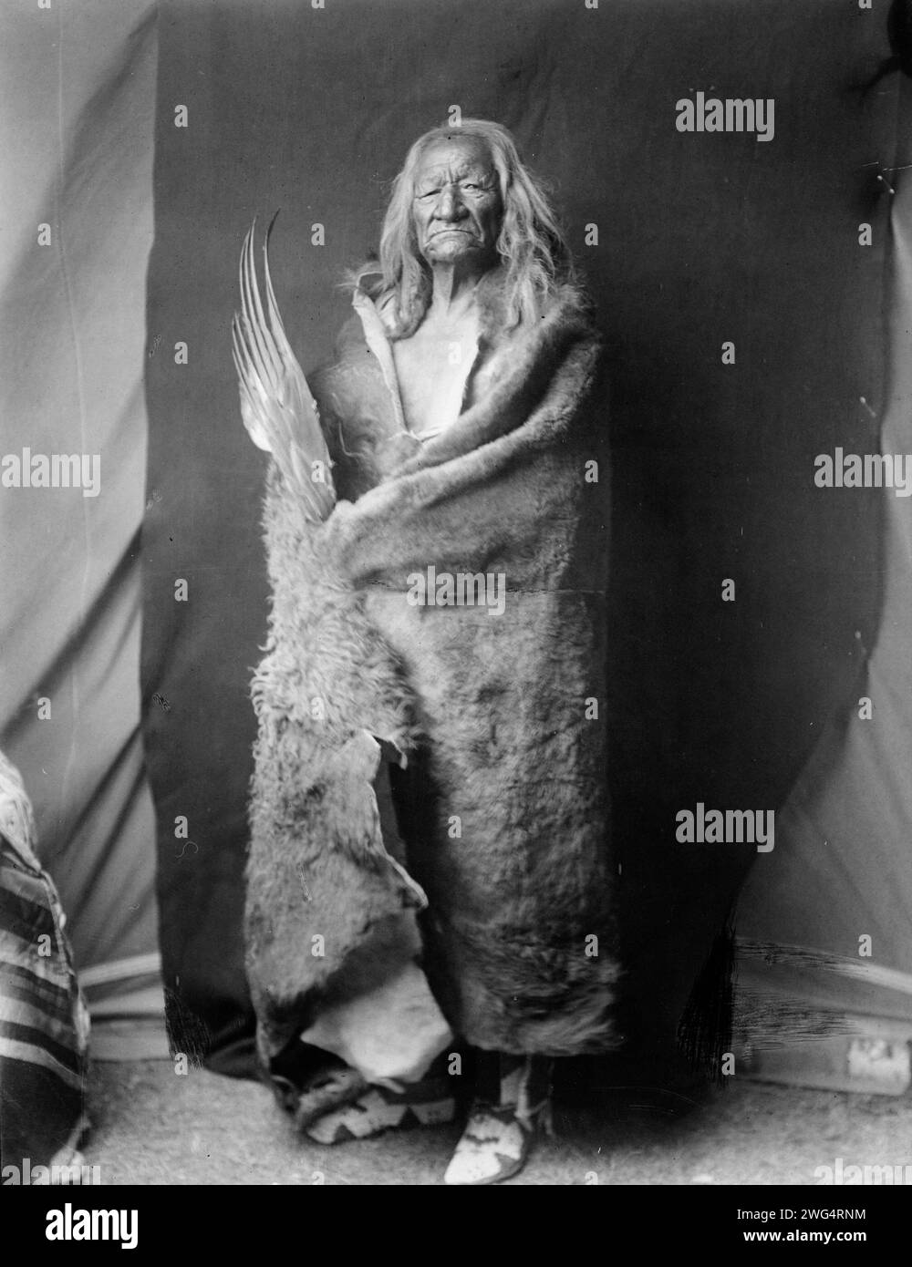 Black Eagle-Assiniboin, c1908. Black Eagle, full-length portrait ...