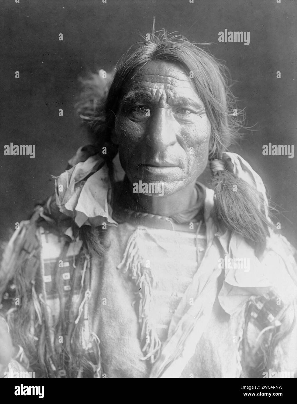 Elk Boy-Oglala, c1907. Elk Boy, Oglala man, half-length portrait ...