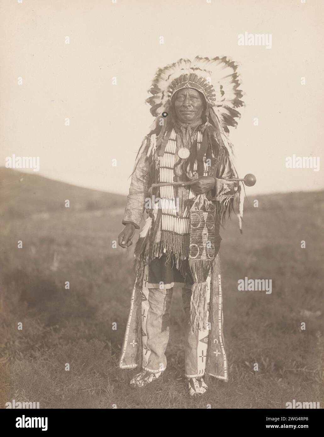 High Hawk, 1907. Photograph shows full-length portrait of High Hawk ...