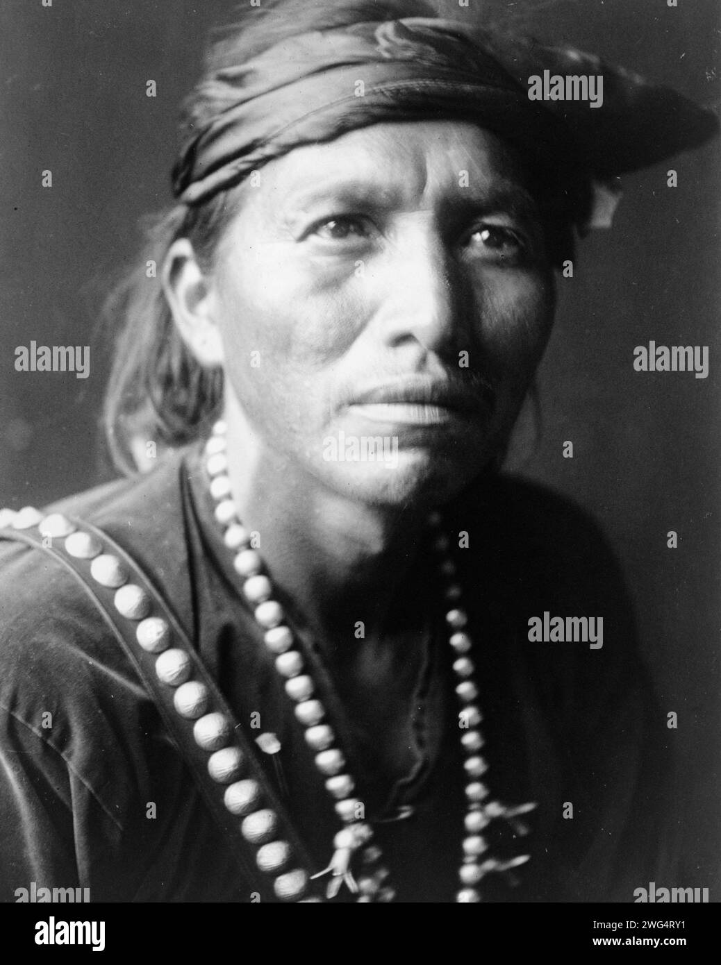 The White Singer, c1906. Head-and-shoulders portrait of Navajo man ...
