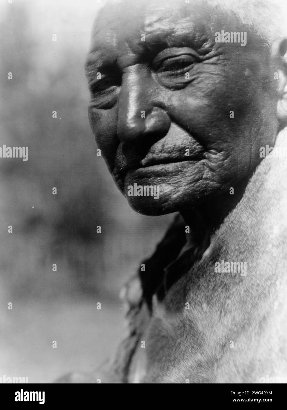 An aged Paviotso of Pyramid Lake, c1924. Paiute Indian, head-and ...