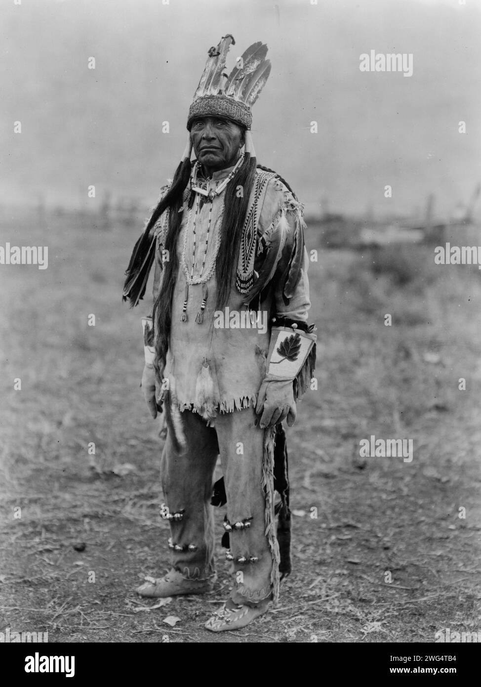 A Klamath in costume, c1923. Klamath Indian, full-length portrait ...
