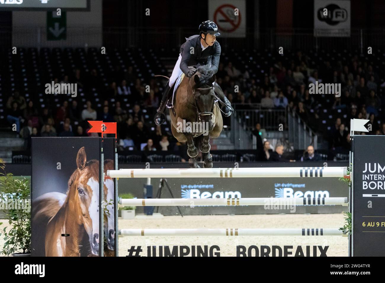 Bordeaux, France - February 2, 2024. Robin Muir from Israel competes in ...