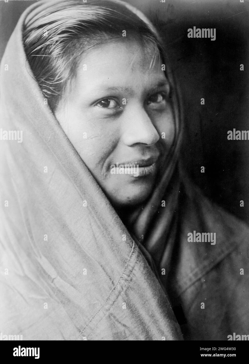 Quilliute girl, c1913. Quileute woman, bust portrait, facing right ...