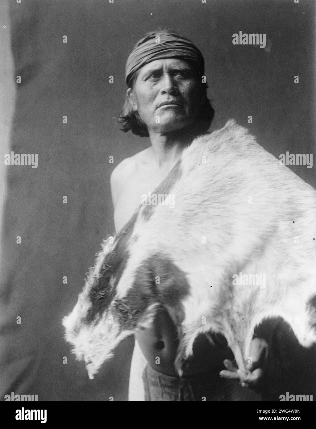 Nato, the goat man-Hopi, c1906. Half-length portrait of Hopi man with ...