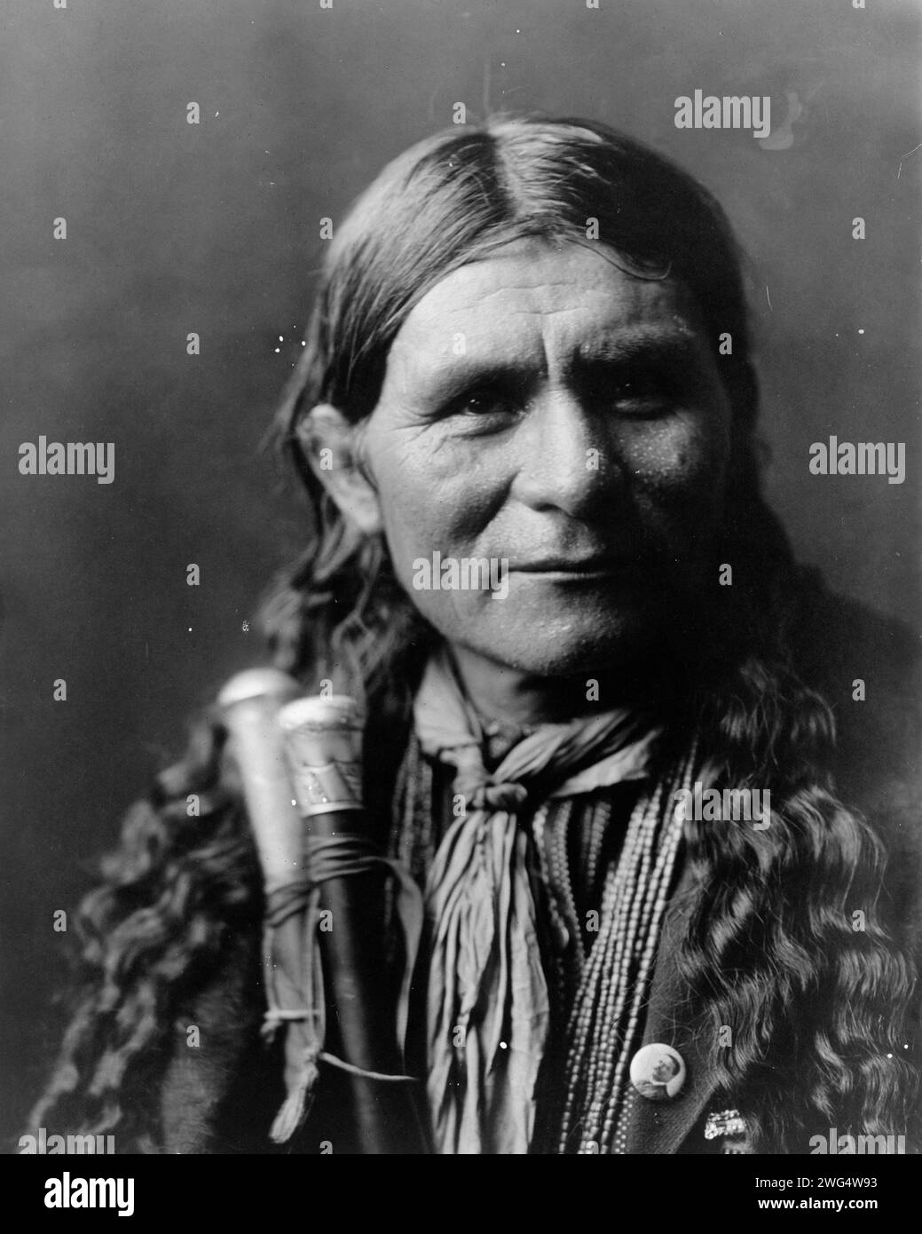 A Santa Clara man (Frost Moving), c1905. Oyegi-a ye (Frost Moving), a Tewa Pueblo Indian, head ...