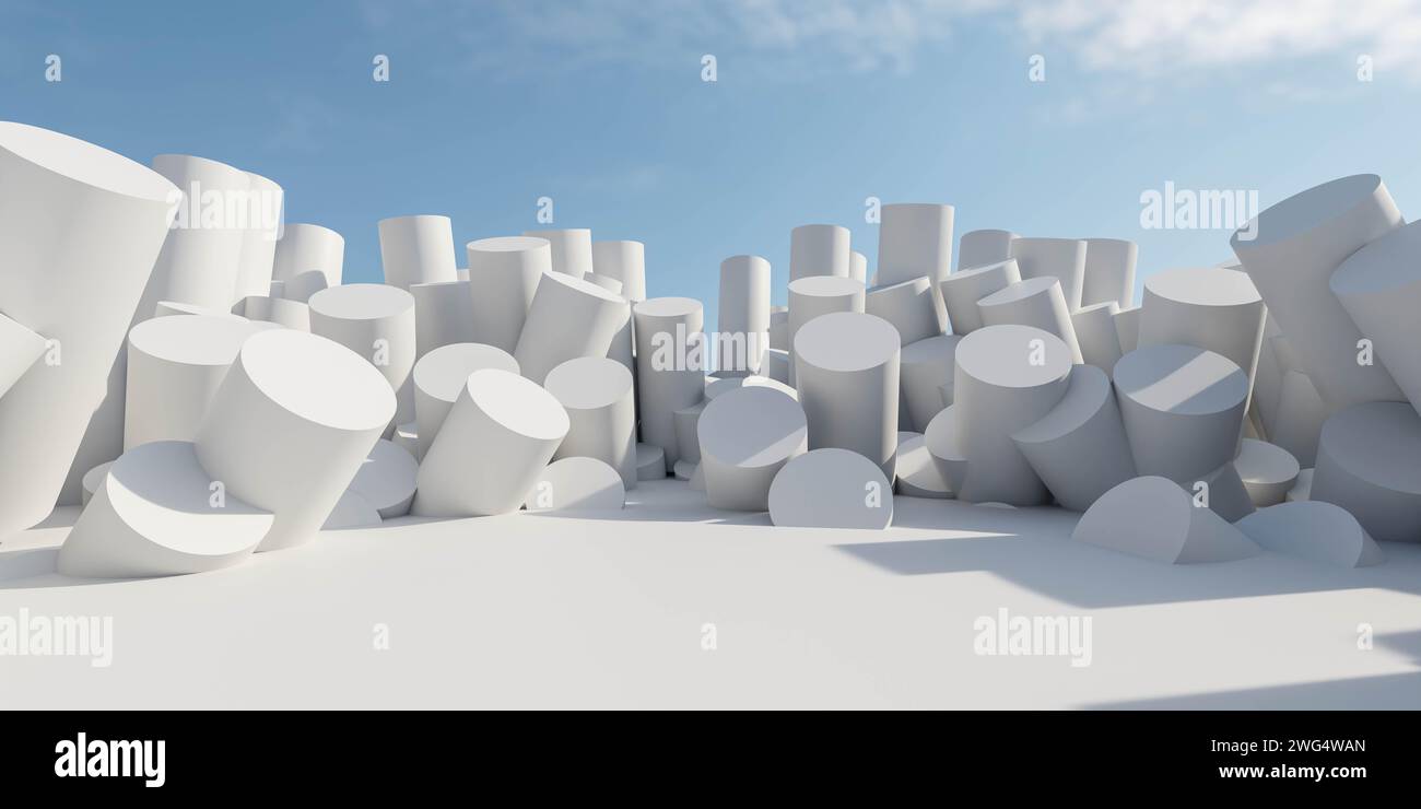 Large Group of white Objects on Metal Surface under sunny sky ...