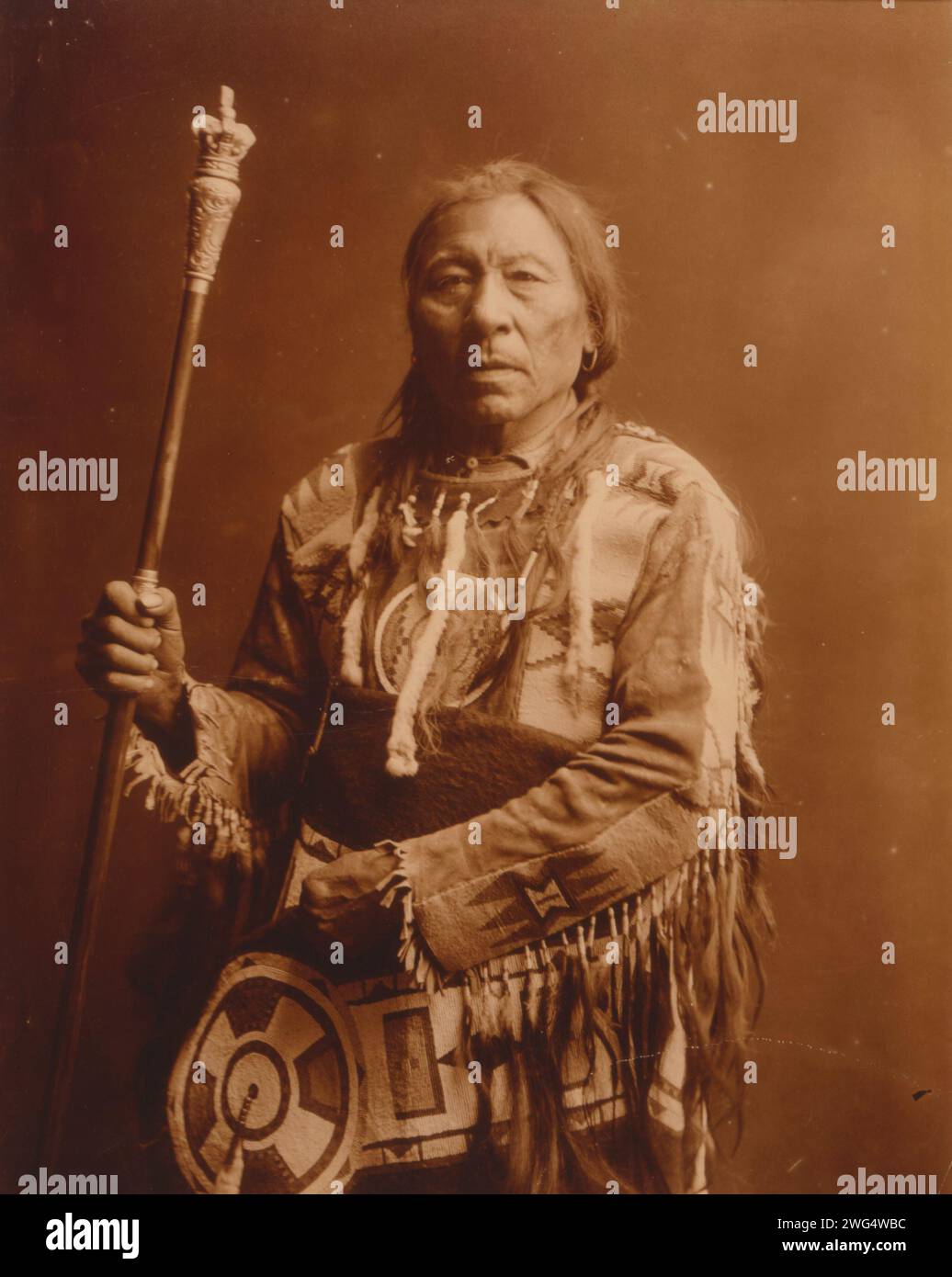 Running Rabbit, c1900. Running Rabbit, Native man, half-length portrait ...