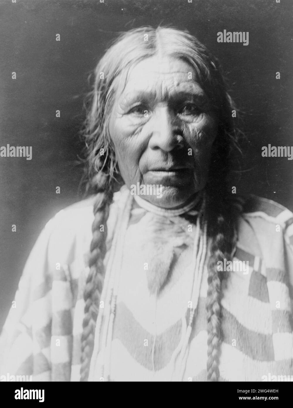 Daughter of Tamahus-Cayuse, c1910. Cayuse woman, head-and-shoulderws ...