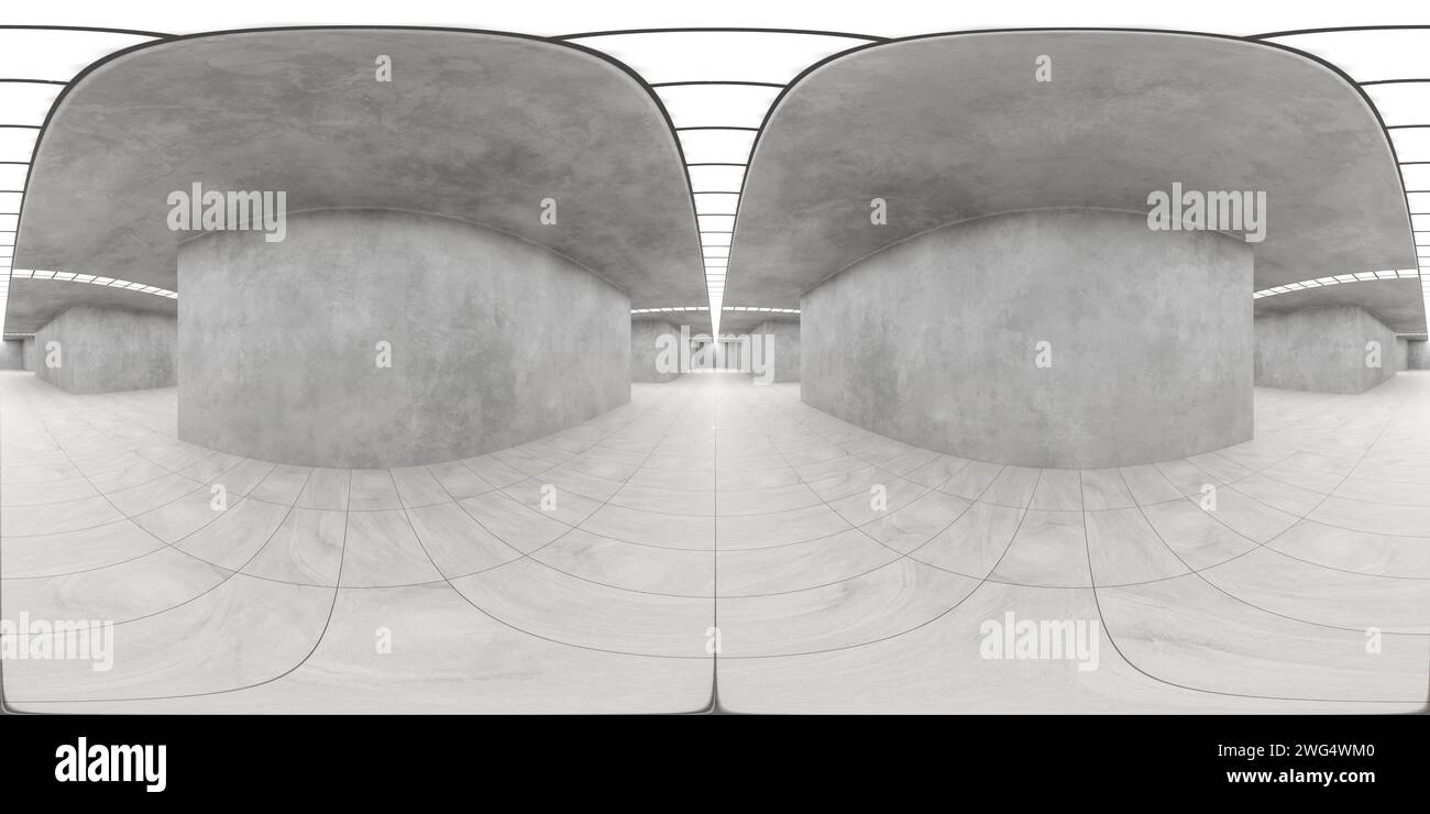 an empty industrial design room with ceiling lights 360 panorama vr ...